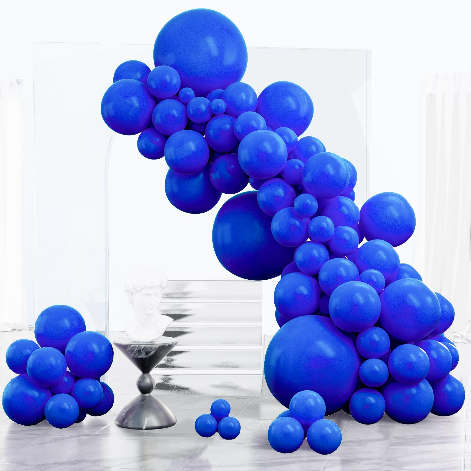 Snapklik.com : Royal Blue Balloons 123pcs Different Sizes Pack Of 18 12 ...