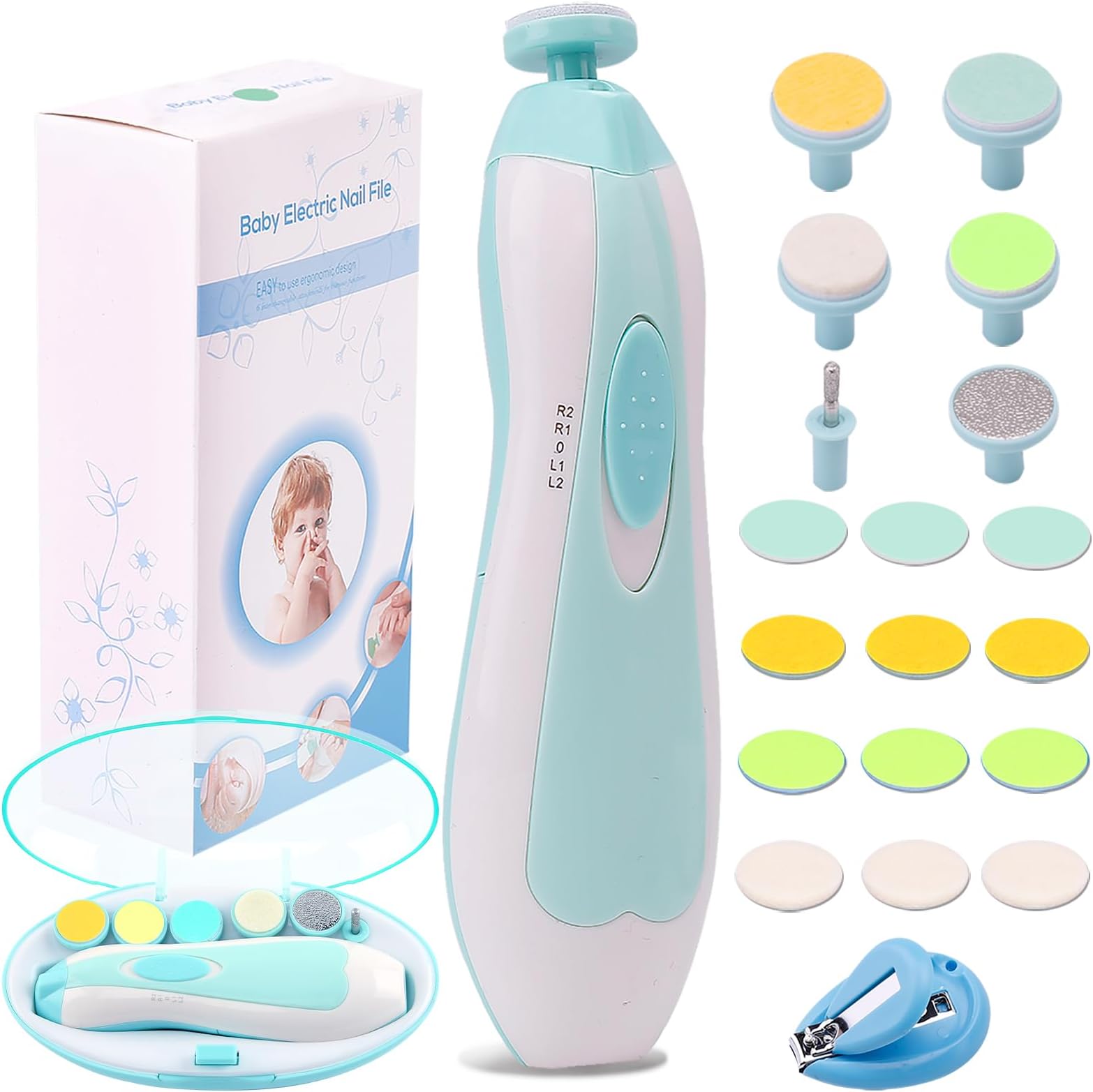 Amazon.com: Baby Nail Trimmer Electric Nail File Baby Nail Clippers ...