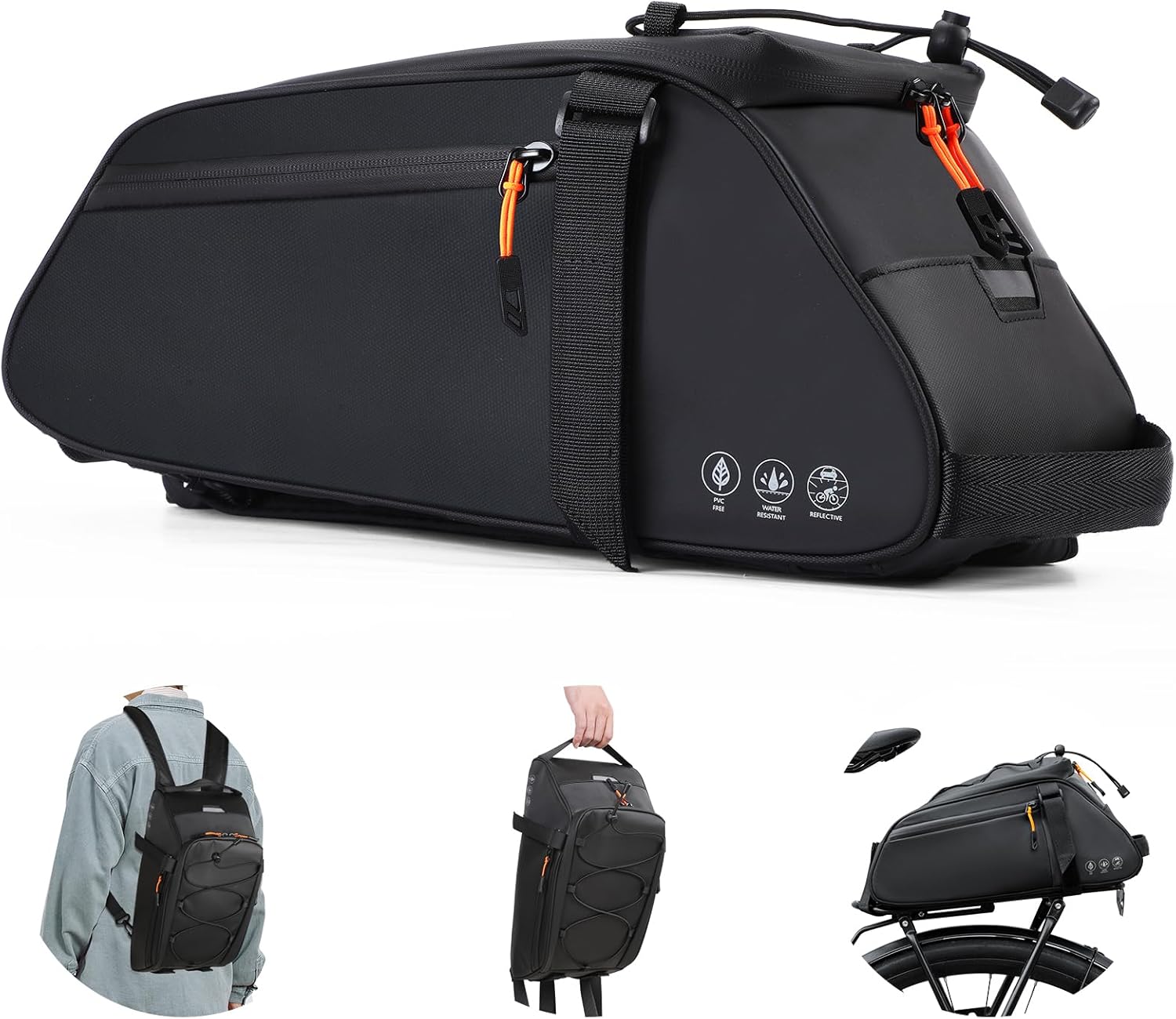 Shinkuro Bike Rear Rack Bag, 10L Bike Pannier Bag Waterproof, Bicycle ...