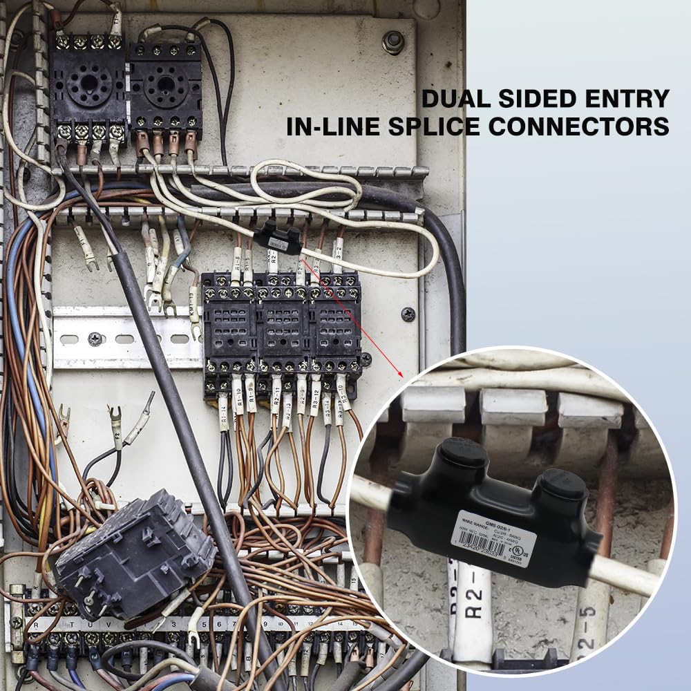 Snapklik.com : AIRTAK 2-14 AWG Insulated Inline Splice Connector Black ...