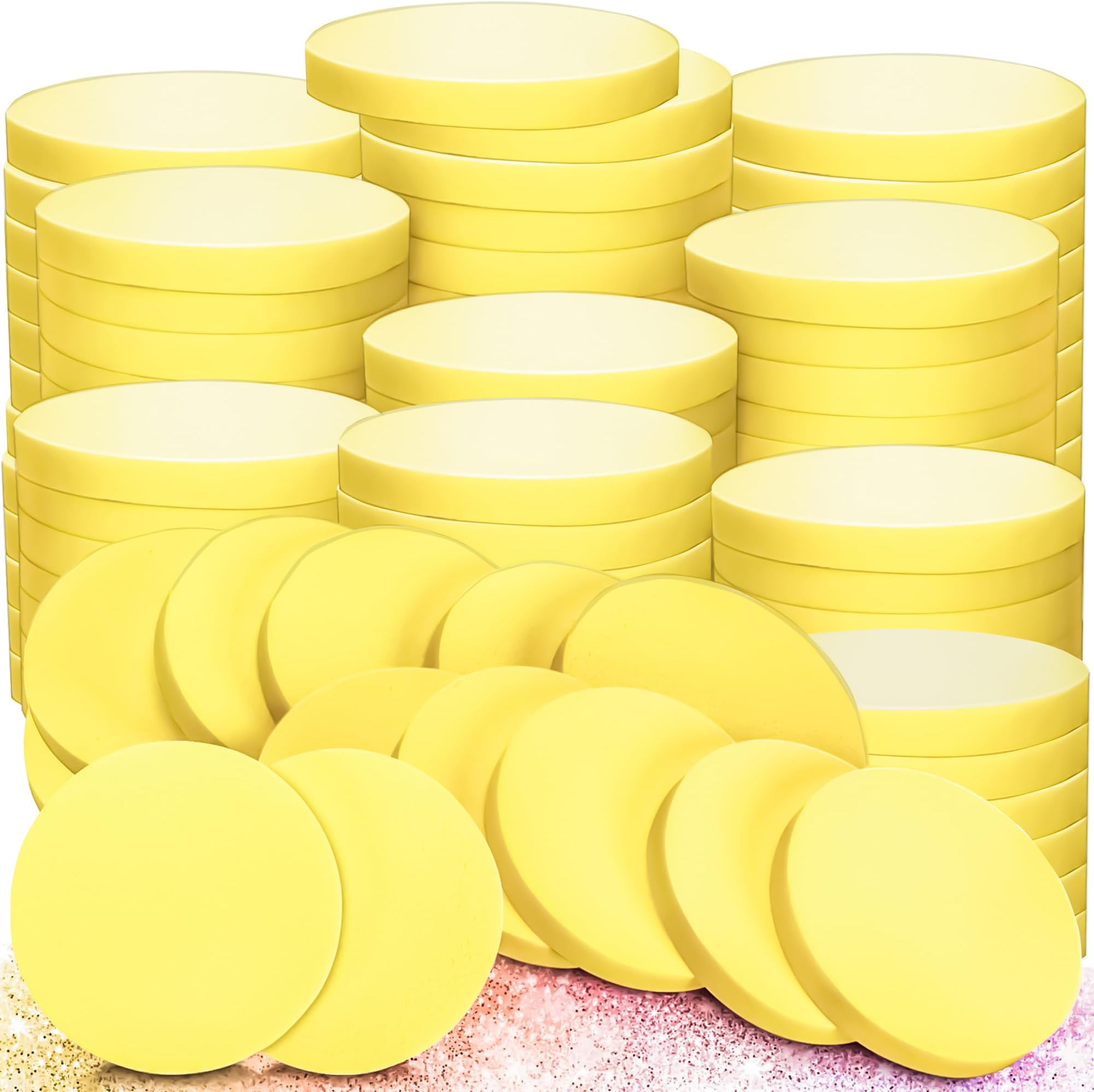Amazon.com : 12 Pcs Round Makeup Sponges for Foundation Facial Powders ...