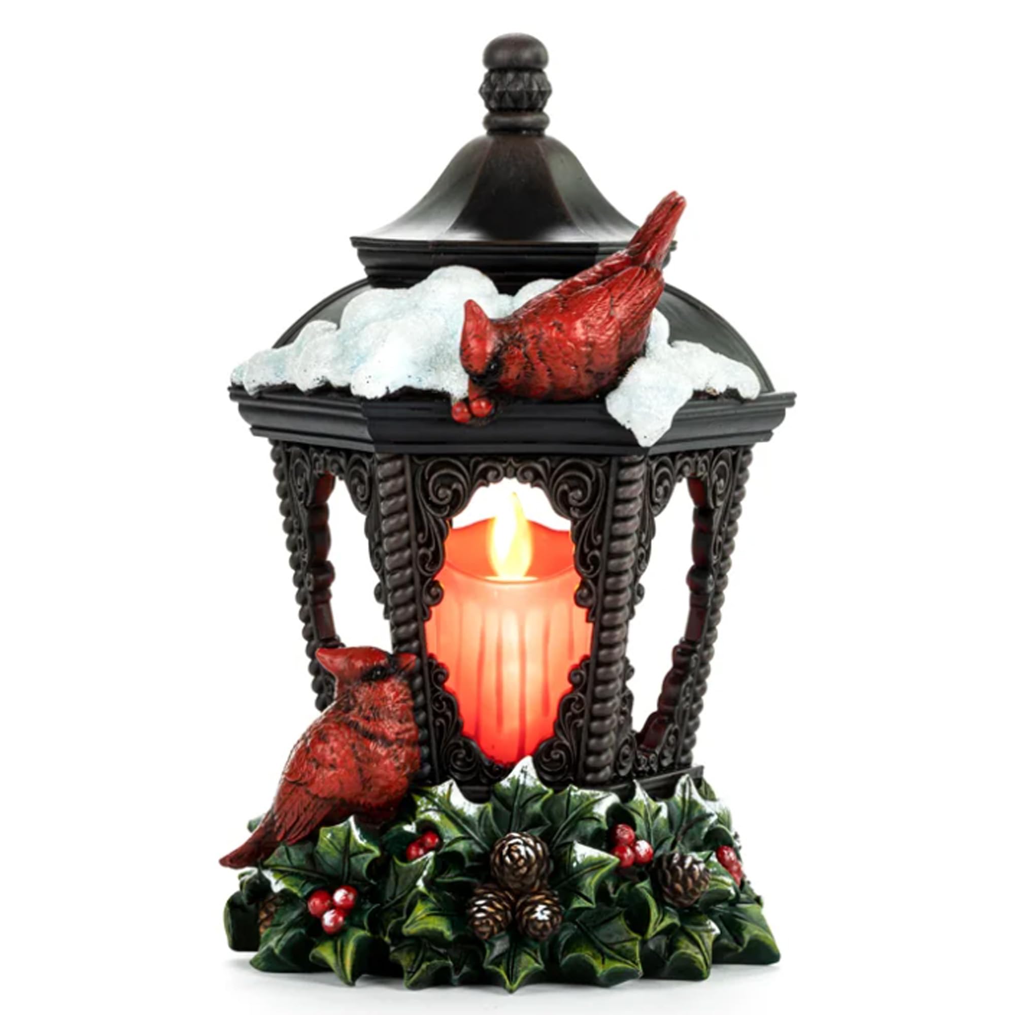 Amazon.com : Napco 53112 LED Candle Lantern with Cardinals, Multicolor ...