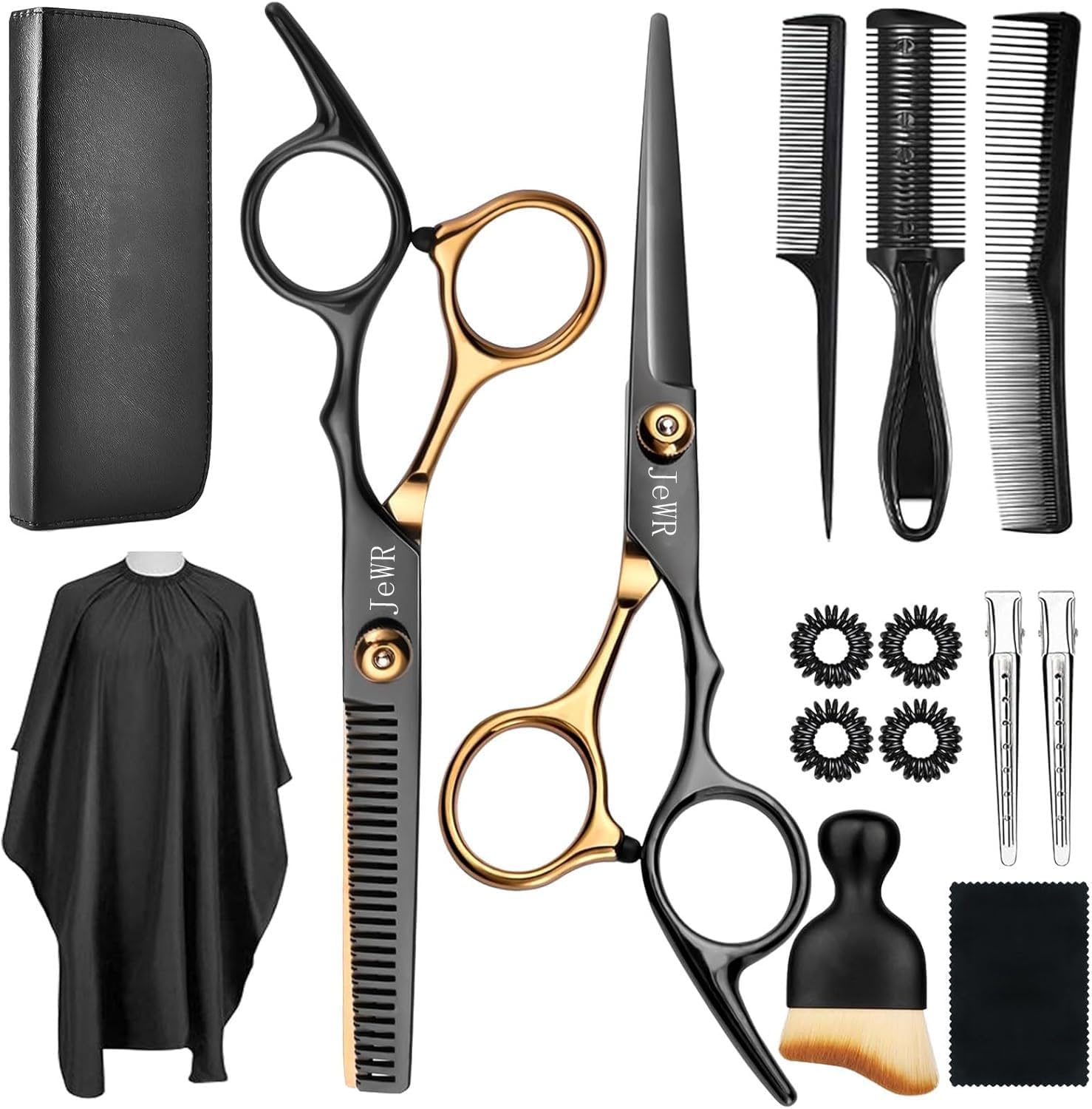 Hairdressing Scissors, 15 Pcs Thinning Scissors Kit, Professional ...