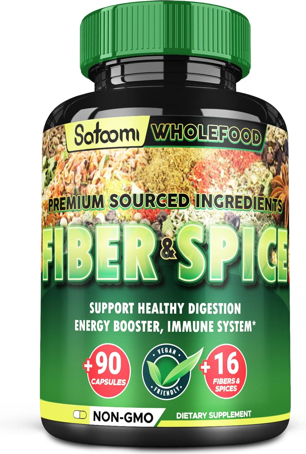 Nature Fiber and Spice Supplement - Supports Gut Health, Digestion ...