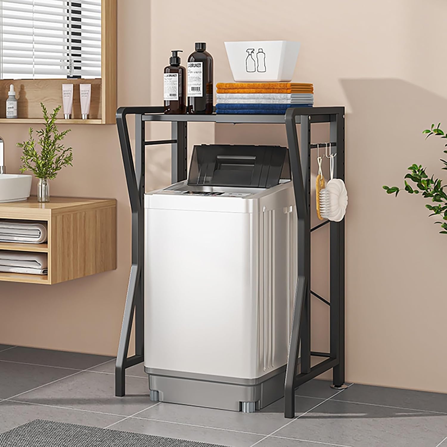 Amazon.com: Washer Dryer Stacking Rack Stand,Heavy Duty Over Washer ...