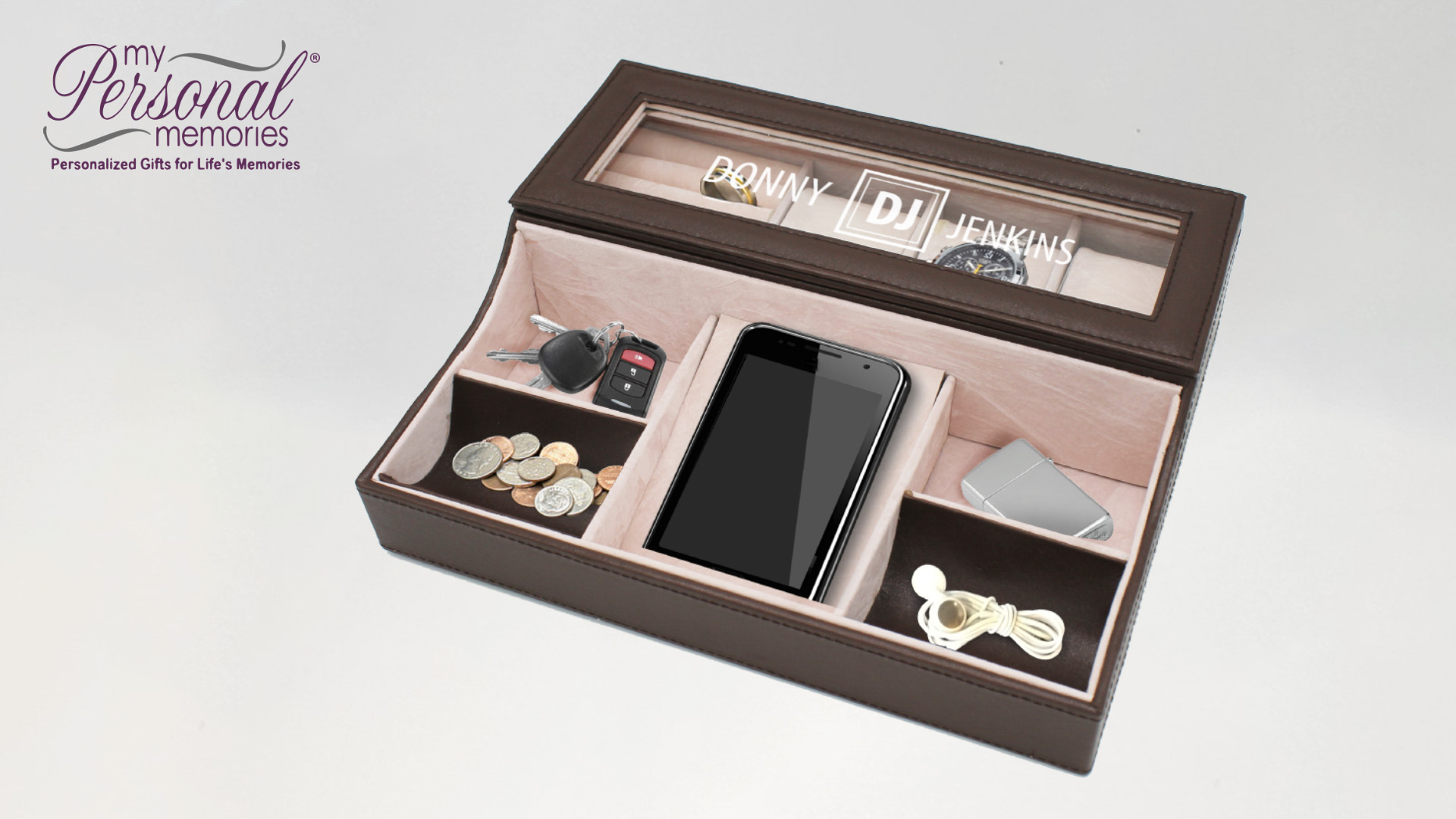 Personalized Mens Valet Box Custom, Eco Friendly Valet Box
