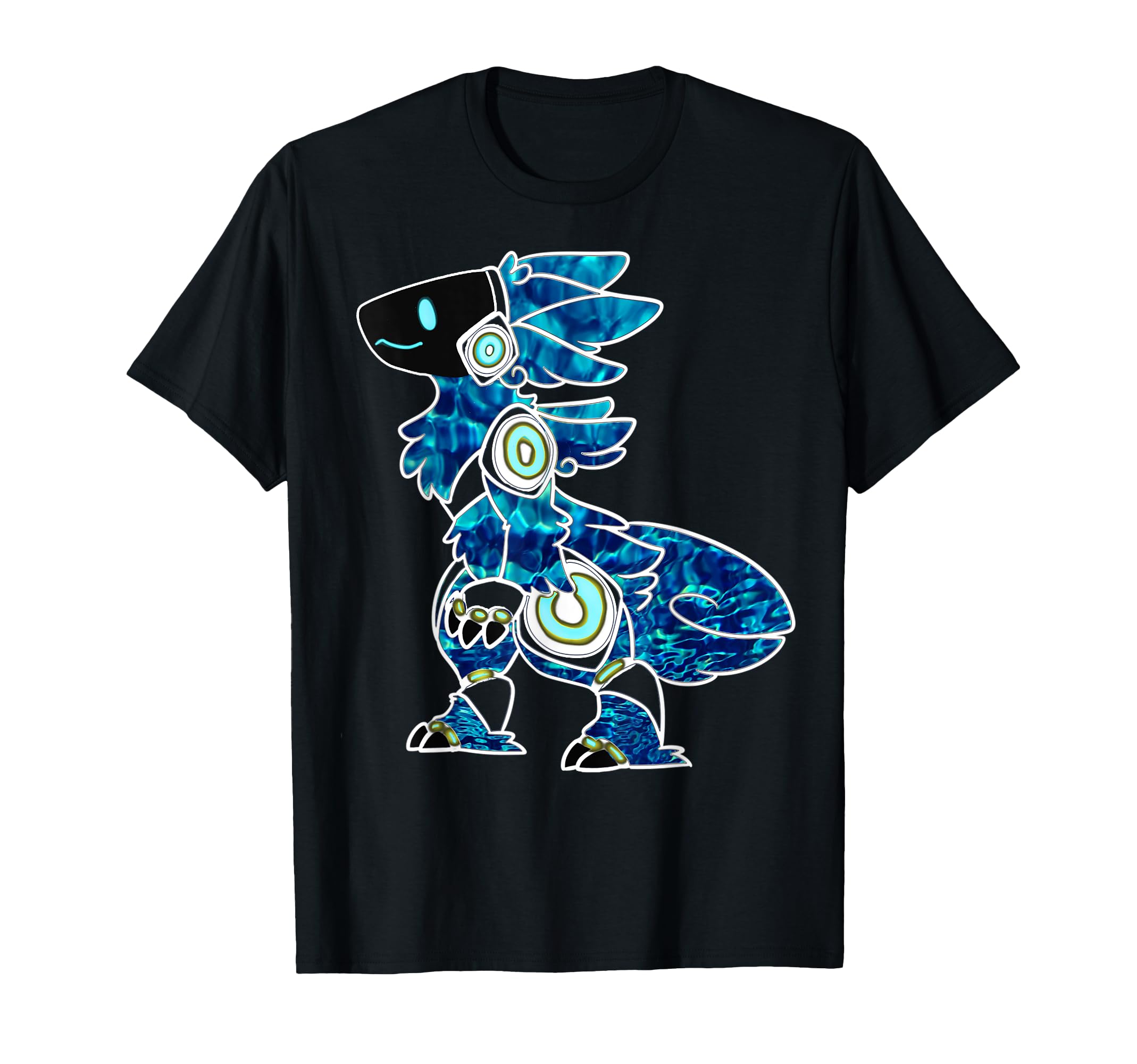 Amazon.com: Protogen Furry Fursuit Fursona , Sea Blue pattern T-Shirt ...