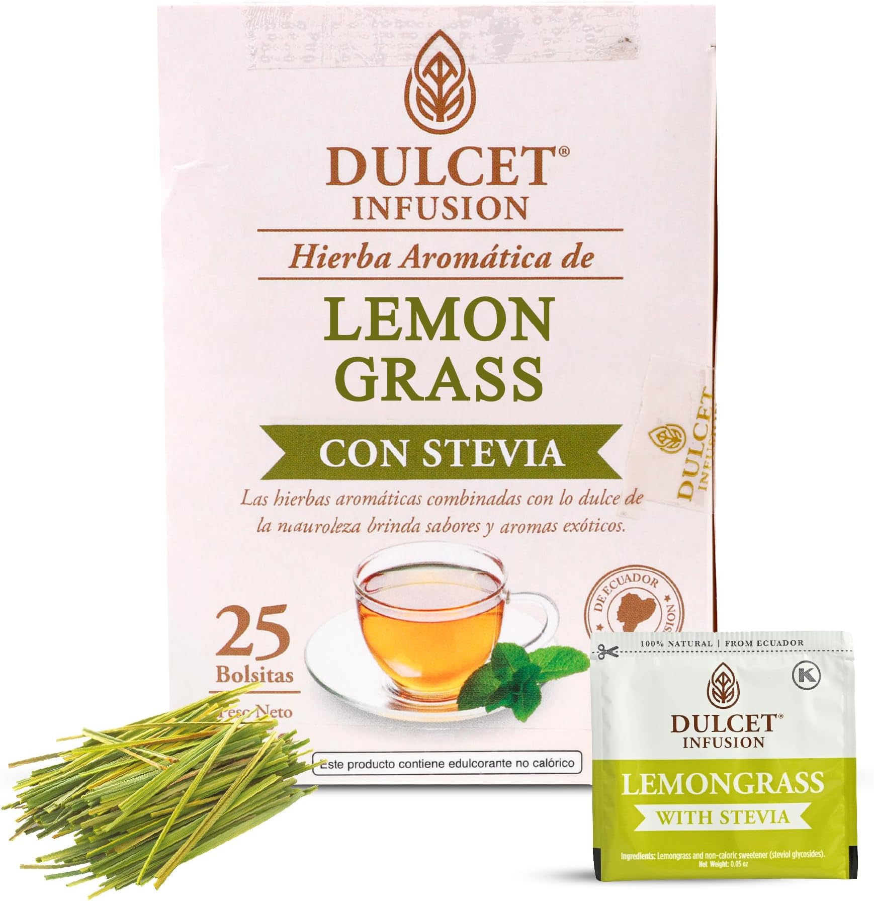 Amazon.com : Lemongrass Tea Bags 25 Lemon Grass Tea Bags - Lemongrass ...