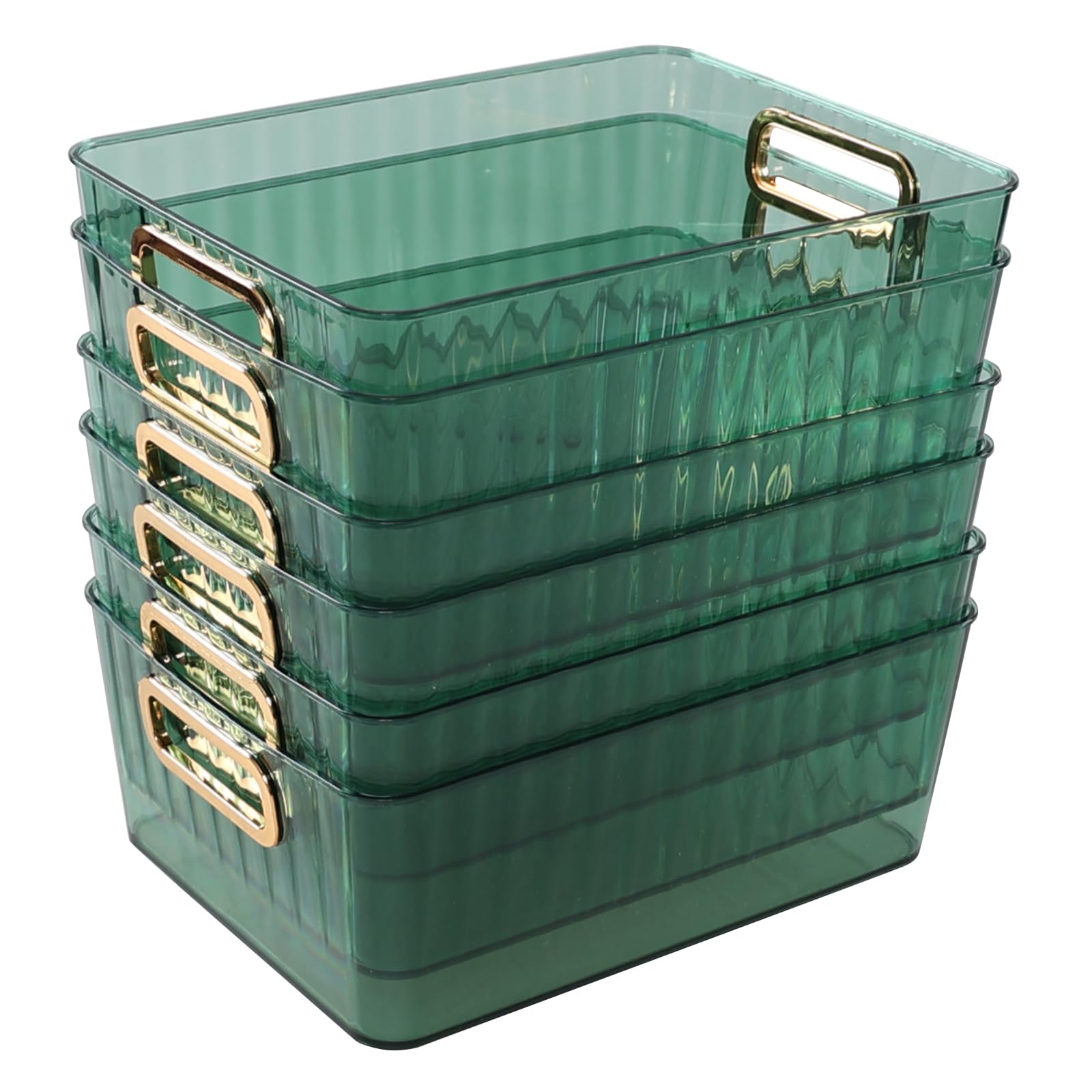 Amazon.com - Rinboat Clear Pantry Storage Organizer Bins, Green, 6 Packs