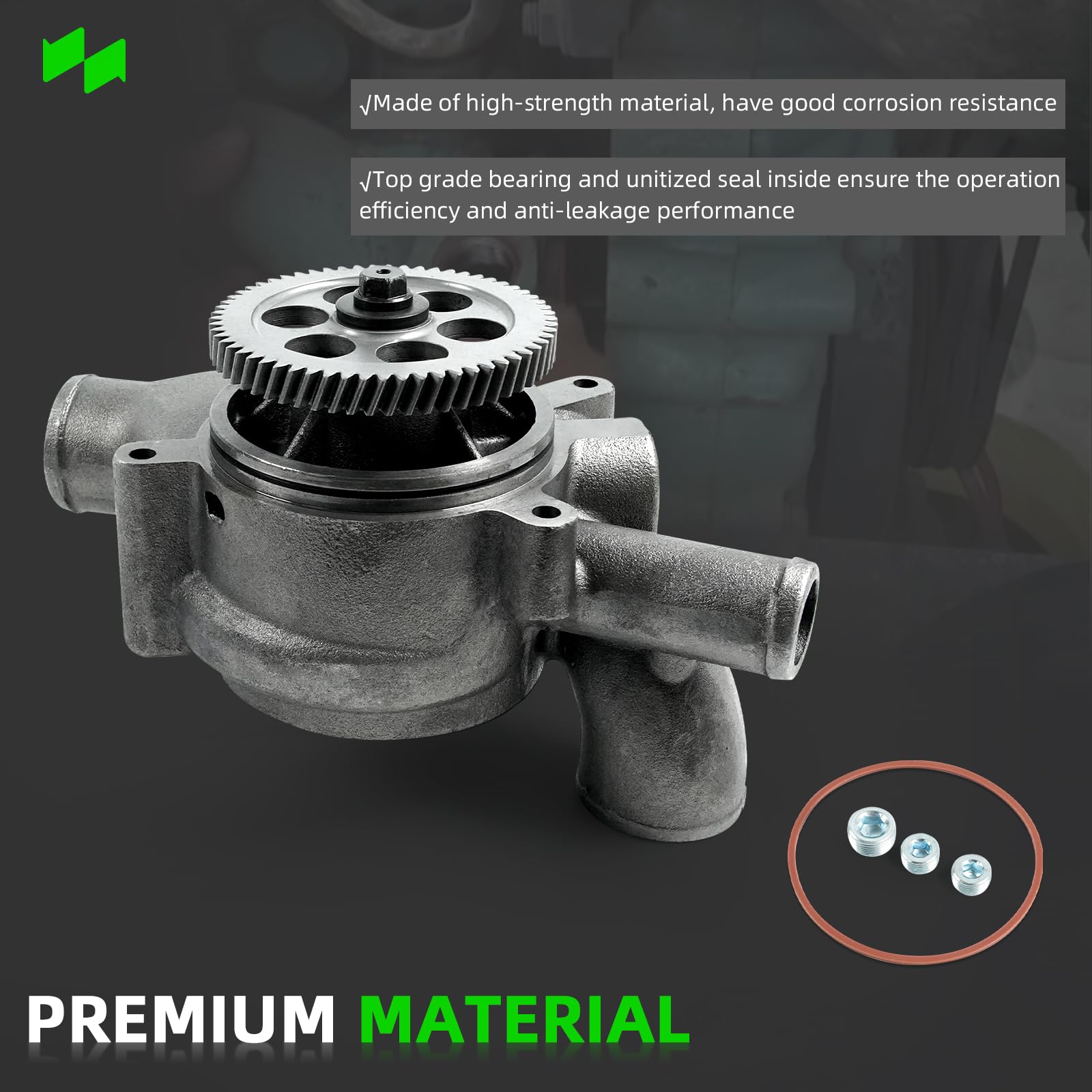 23505895 Water Pump Compatible with Detroit Diesel 12.7L 50 60 Series ...