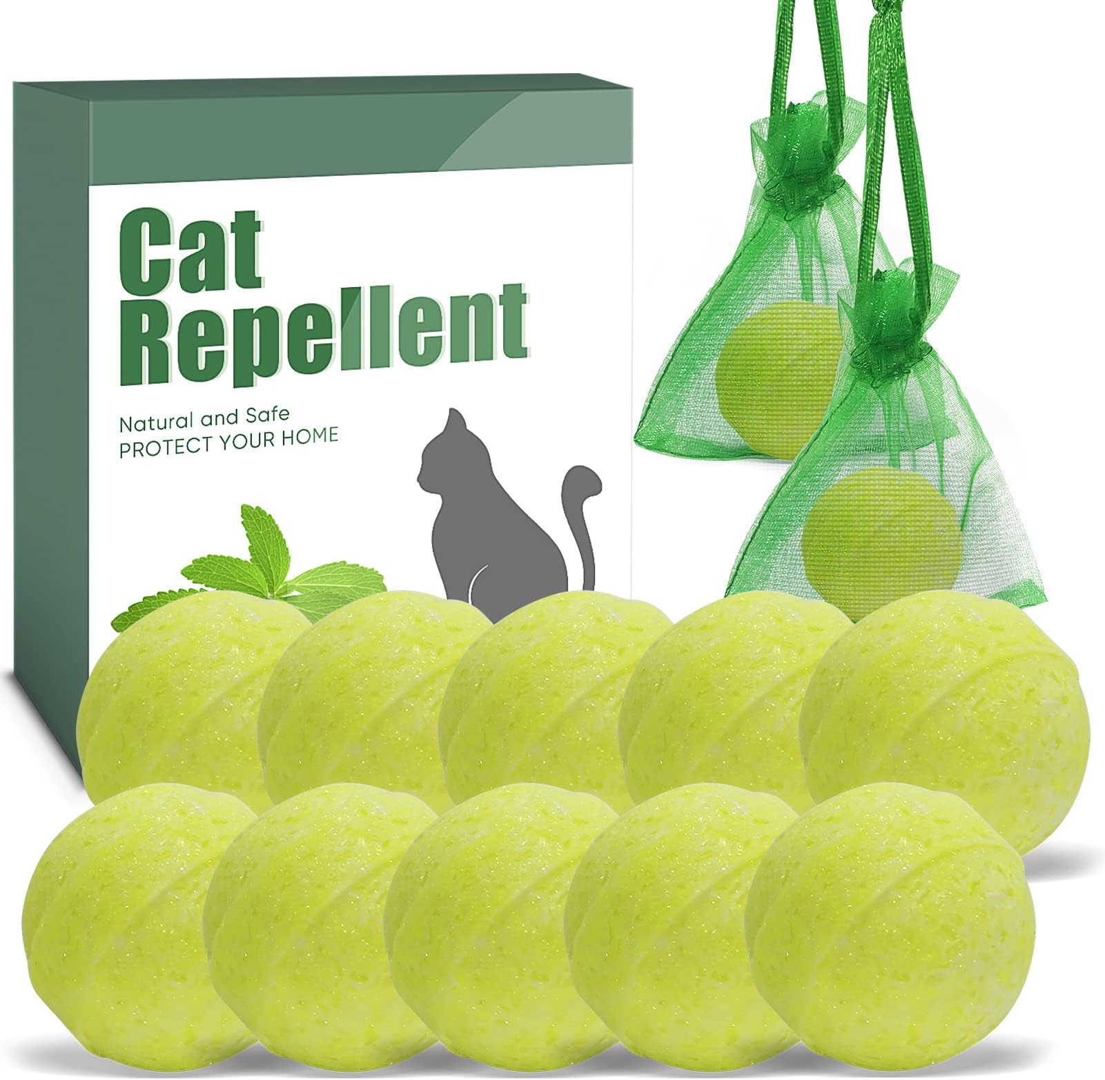 Amazon.com: 10 Pack Natural Cat Repellent Outdoor Indoor, Peppermint ...