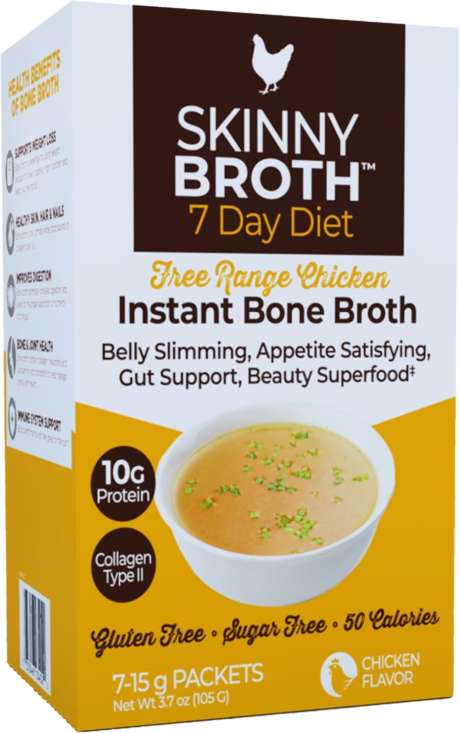 Amazon.com: Skinny Broth 7-Day Plan, Instant Bone Broth, Chicken Broth ...