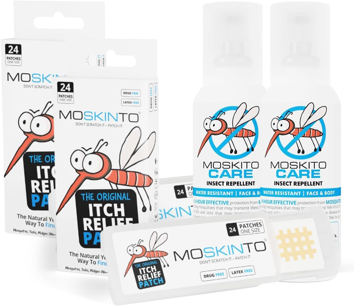 Amazon.com: Moskinto Travel Pack & Moskito Care Insect Bug Spray Bundle ...