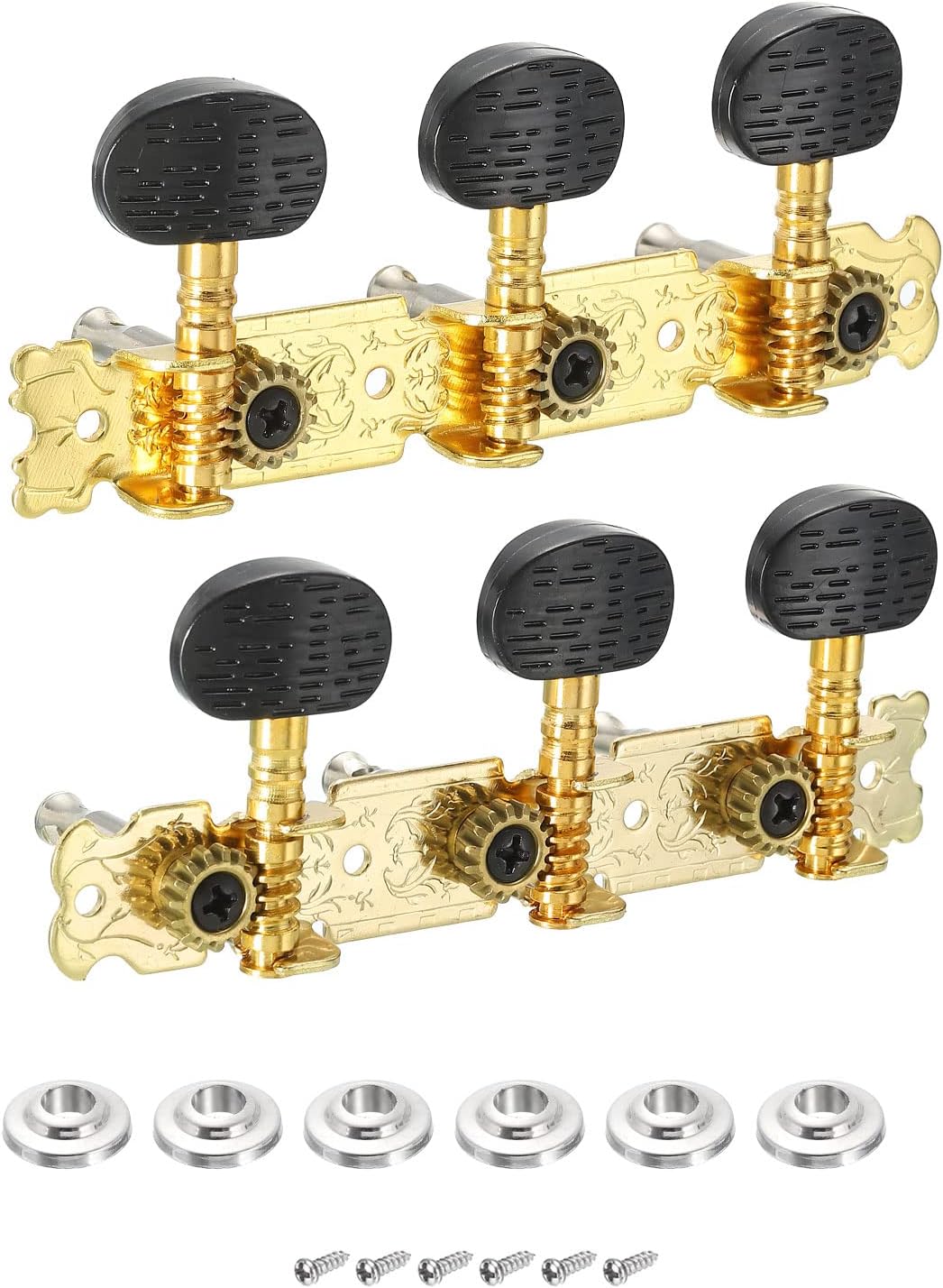 Amazon.com: PATIKIL Classical Guitar String Tuning Pegs Chrome Plated ...