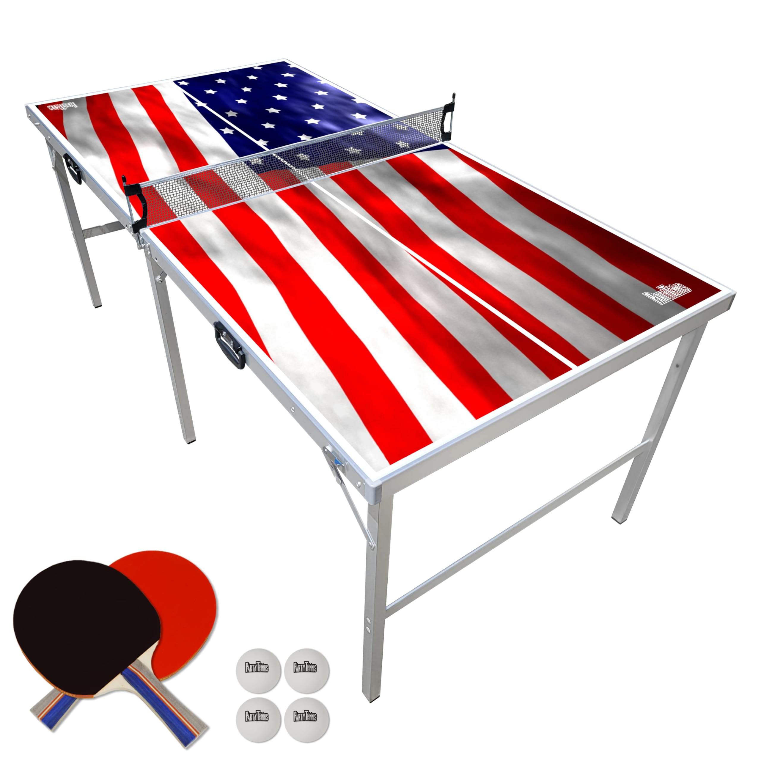 Snapklik.com : PartyLife USA 6 Ft X 3 Ft Ping Pong Table Tennis Table w ...