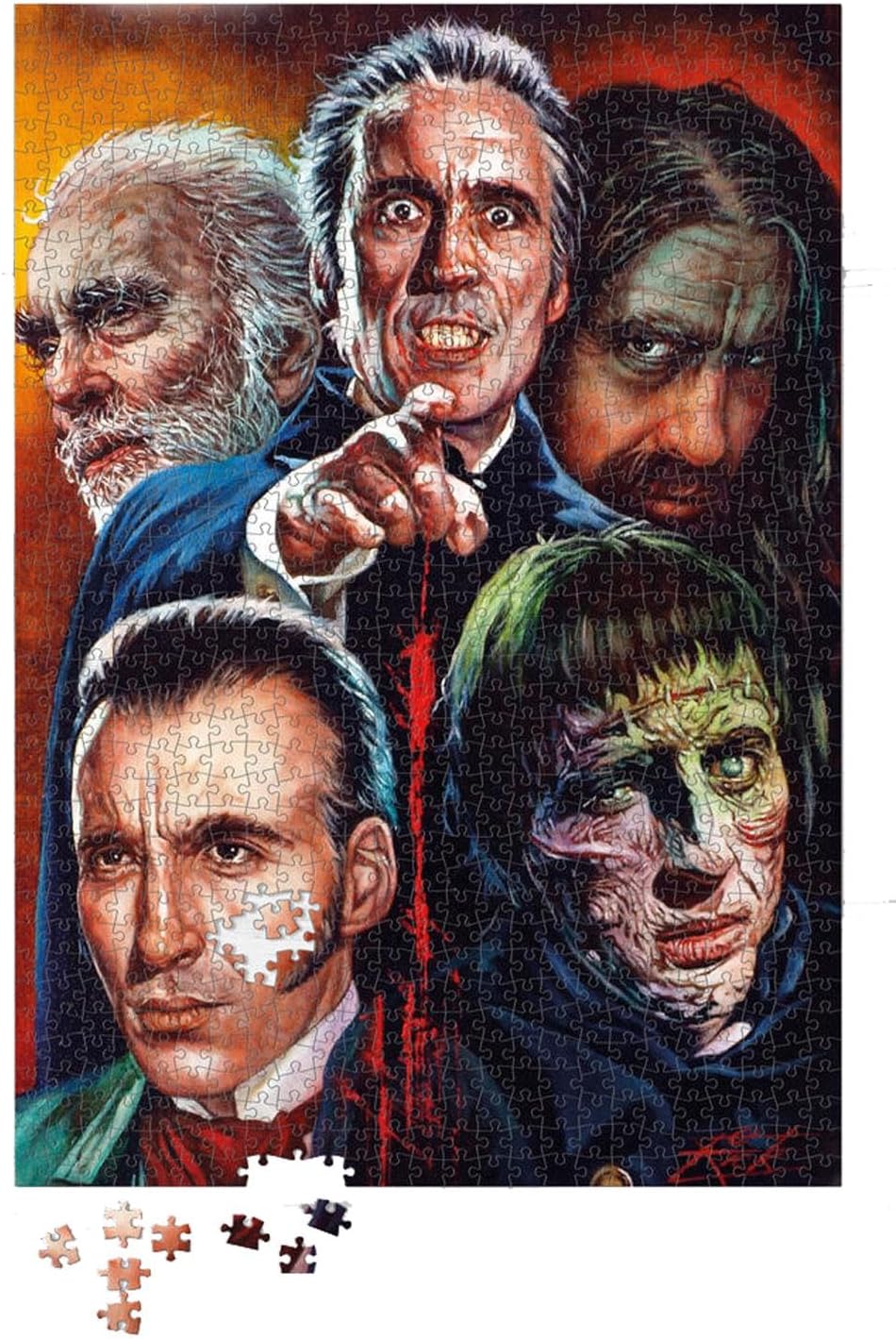 Christopher Lee 1000 Piece Jigsaw Puzzle - Christopher Lee Montage ...