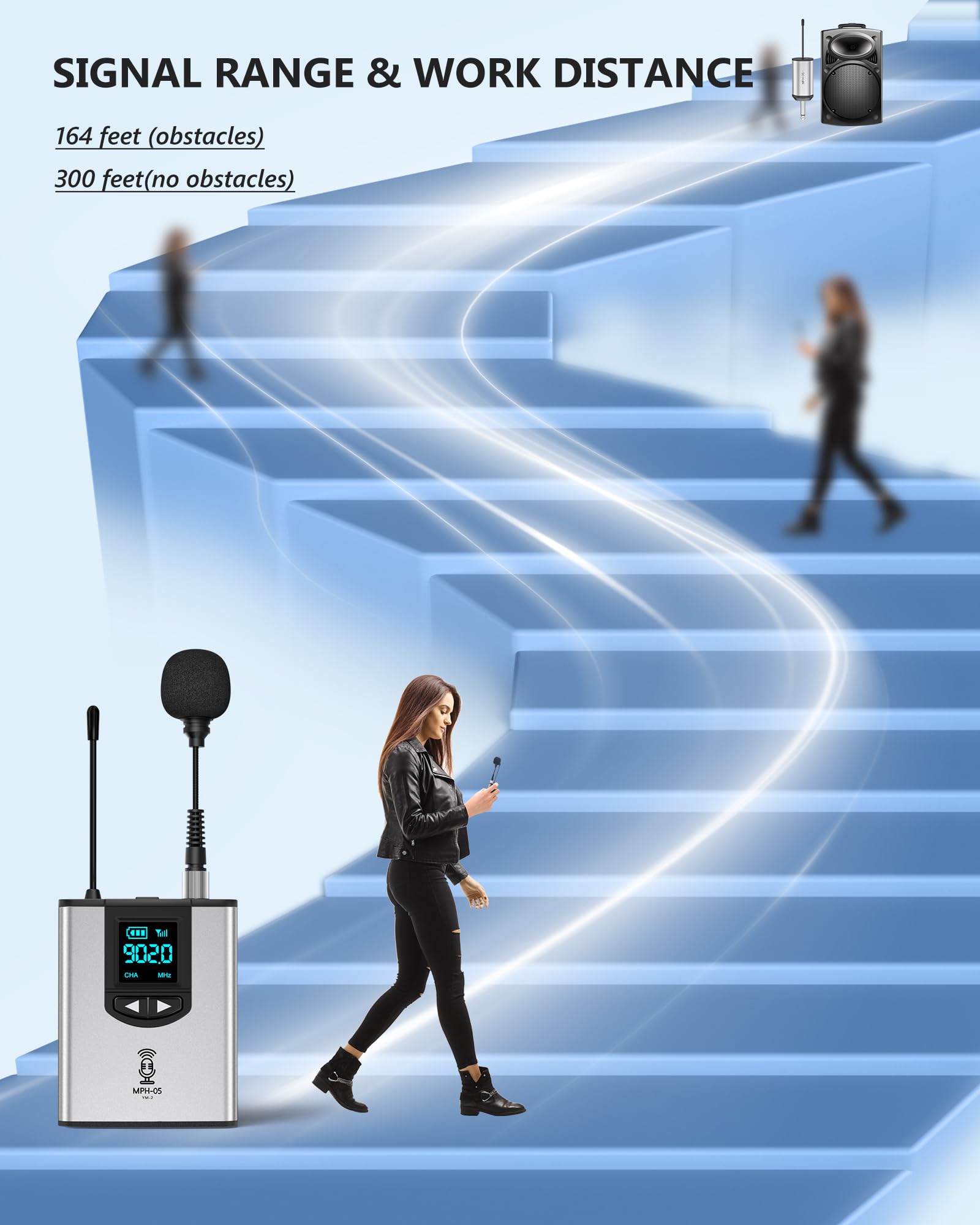 Snapklik.com : Wireless Microphone System Headset/Stand/Lavalier Lapel Mic