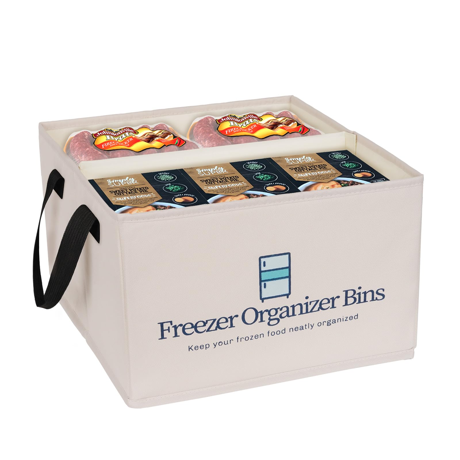 Amazon.com - Flenpptly Collapsible Freezer Organizer Bins, Stackable ...