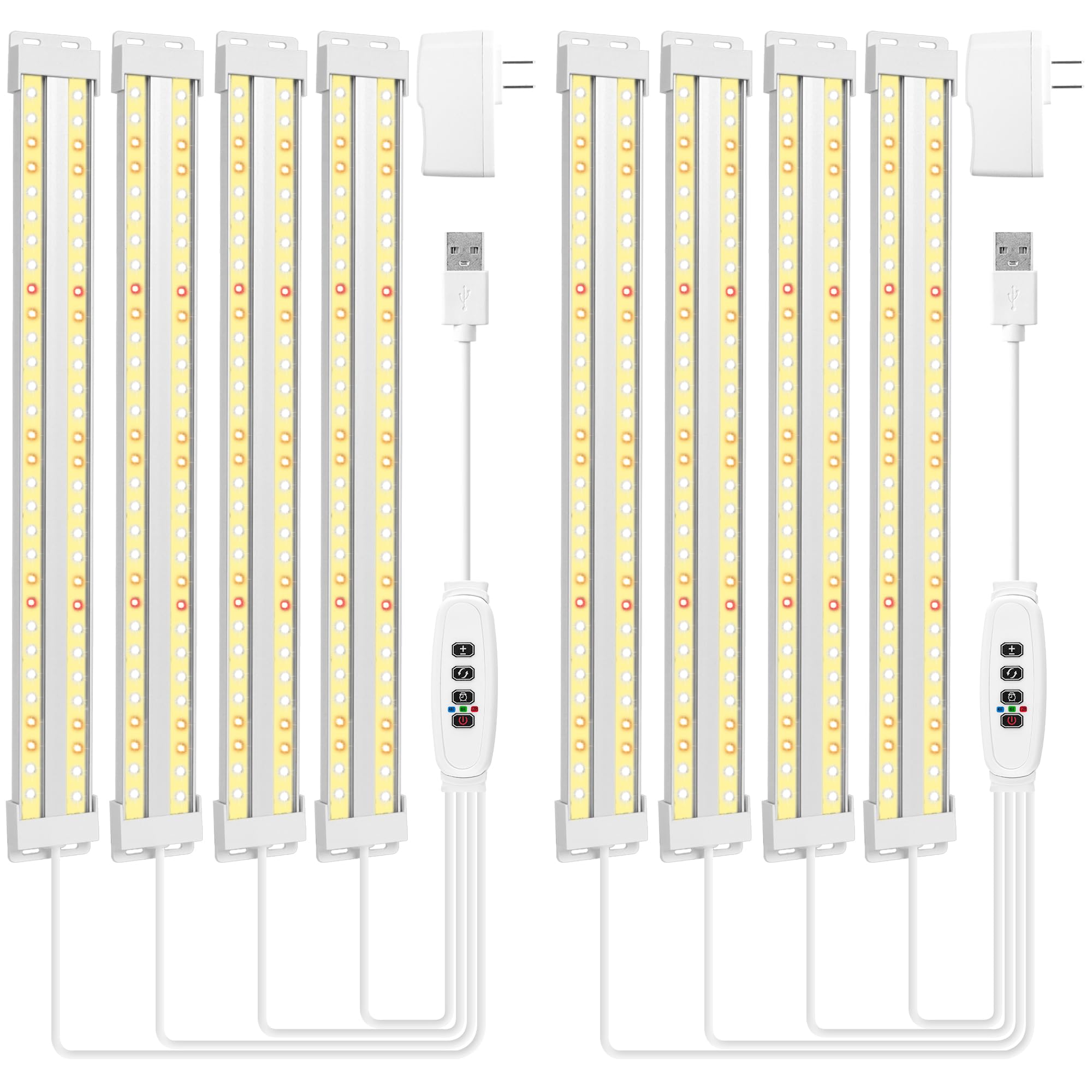 Amazon.com: FOXGARDEN Dual-Row Grow Light Strip for Indoor Plants Full ...