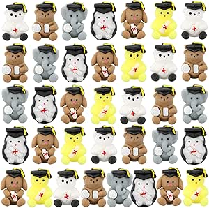 Amazon.com: Sotiff 36 Pcs Graduation Animal Toys Graduation Party ...