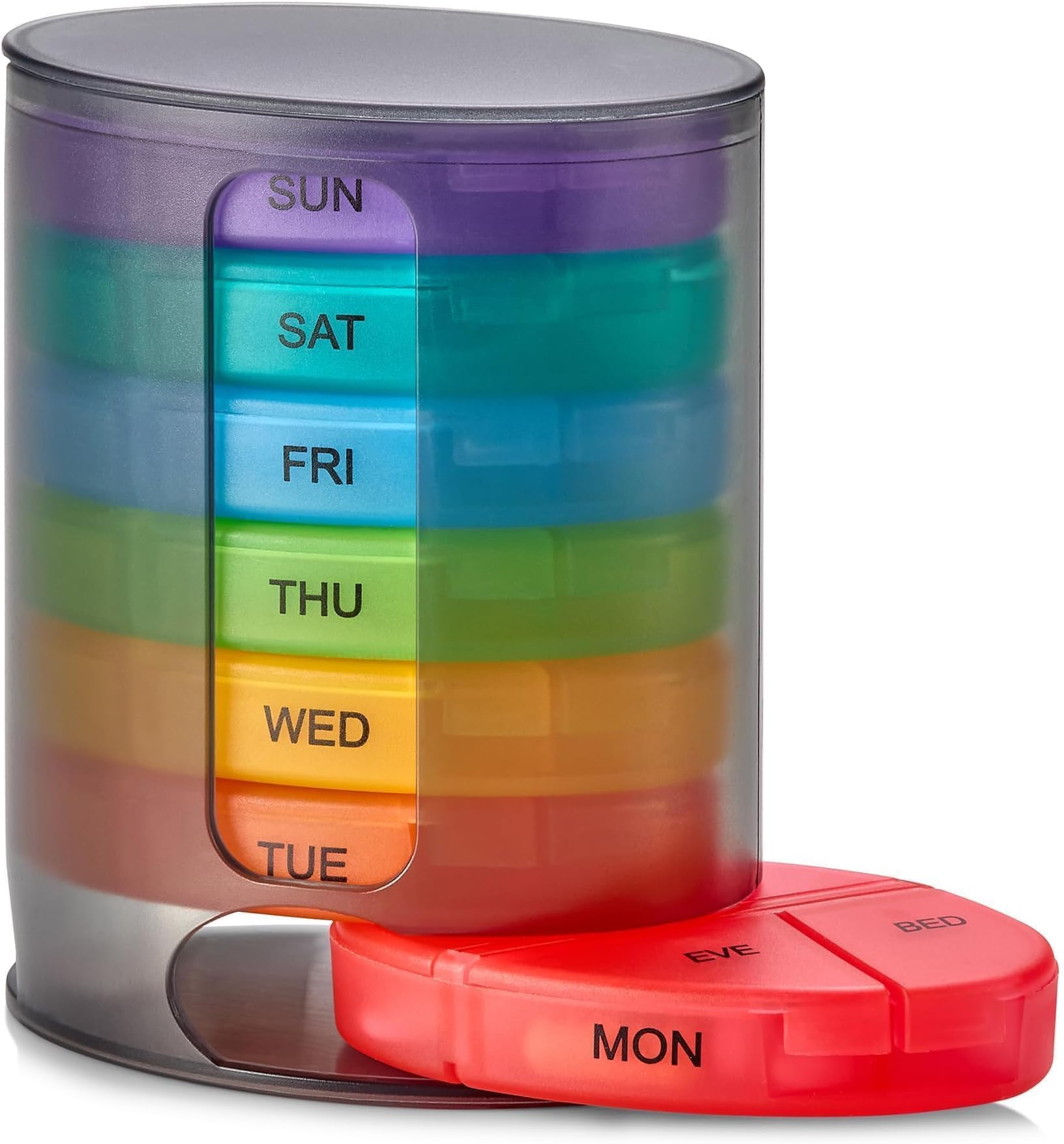 Amazon.com: ABSOK Weekly Stackable Pill Organizer,4 Times A Day Pill ...