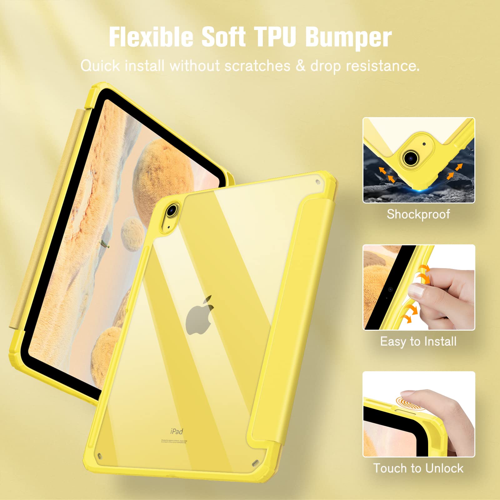 FINTIE Hybrid Case Compatible with iPad 10th Generation 2022 (10.9 Inch ...