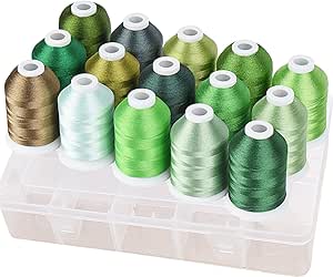 Amazon.com: Simthread Machine Embroidery Thread with Storage Box 1000M ...