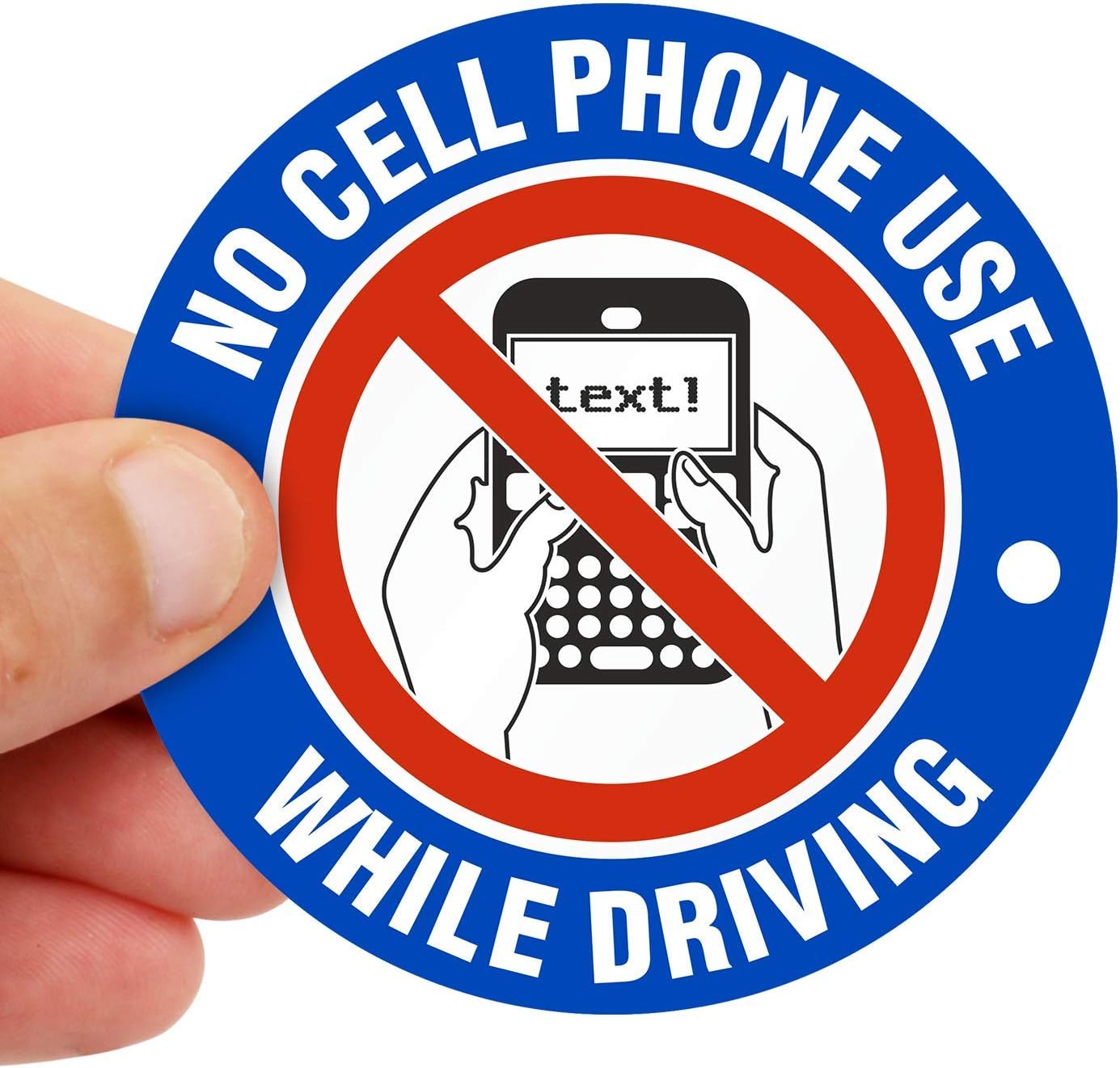 Amazon.com: SmartSign No Cellphone Use While Driving Pack of 5 Labels ...