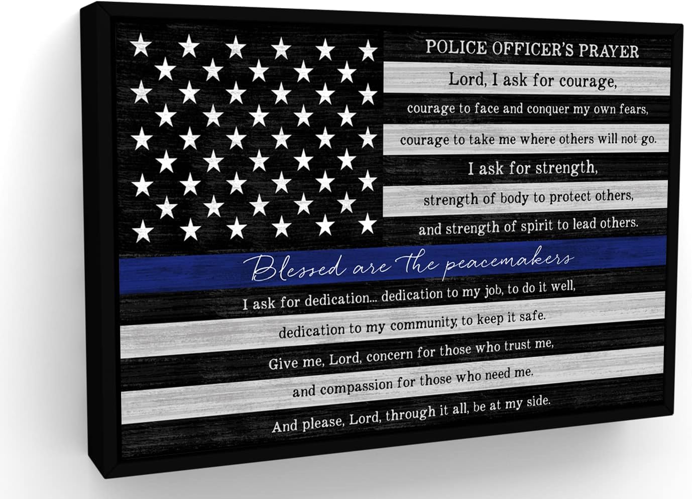 Amazon.com: Police Officer Sign | 20x30" Black Framed Ready-To-Hang ...