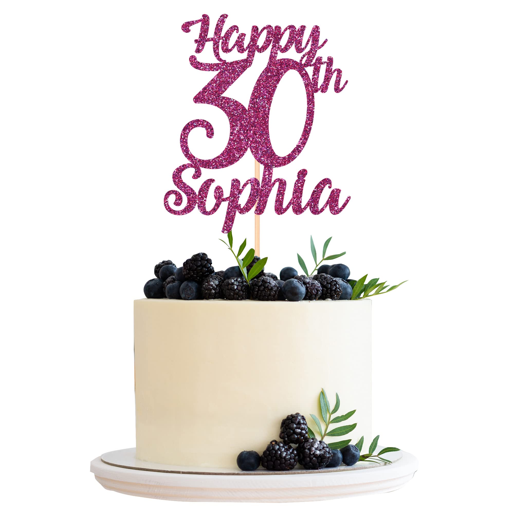 Buy Personalised Name and Age Cake Topper Personalized Happy Birthday ...