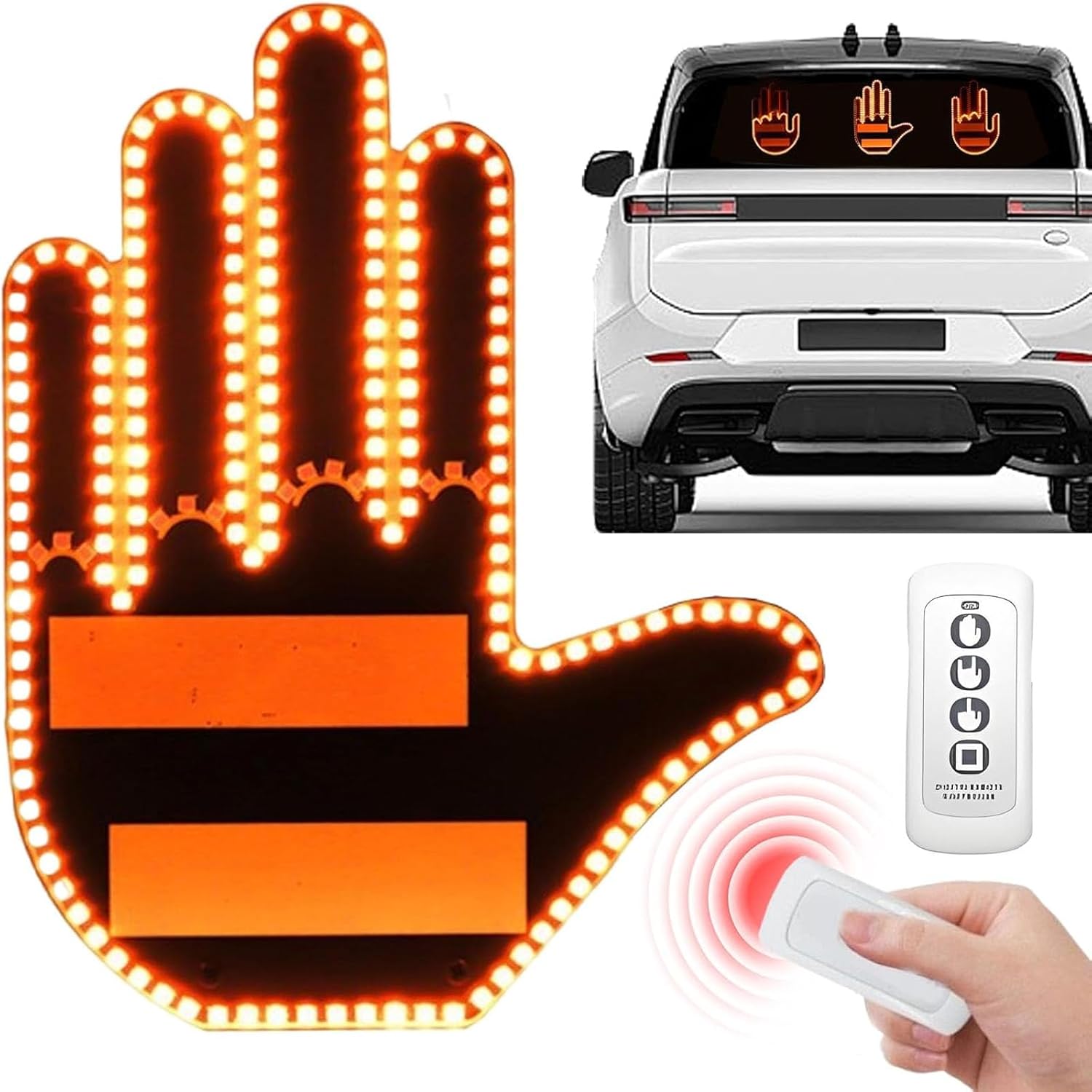Amazon.com: Road Mate Hand, Road Mate Hand Signal, Funny Car Led Finger ...