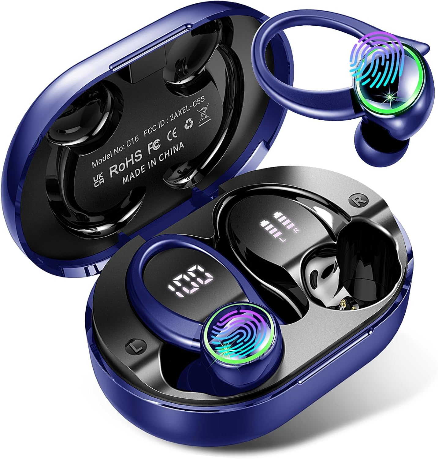 Wireless Earbuds Sport, Bluetooth Headphones 5.3, HiFi Stereo Ear Buds ...