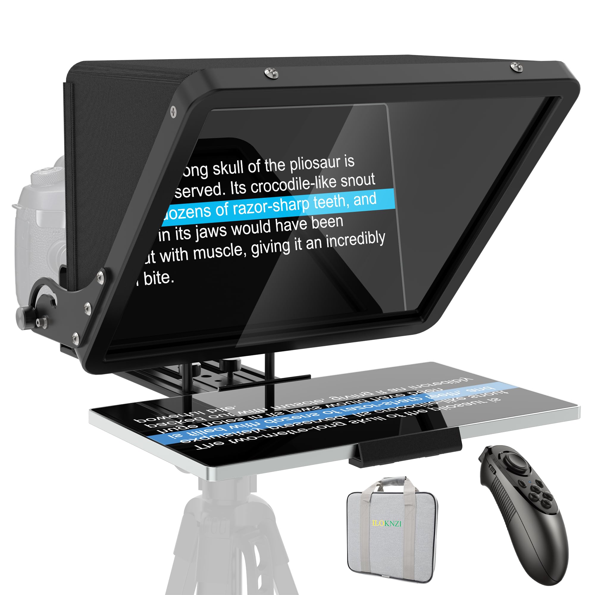 Amazon.com : ILOKNZI 16 Inch Large Aluminum Teleprompter for Cameras ...