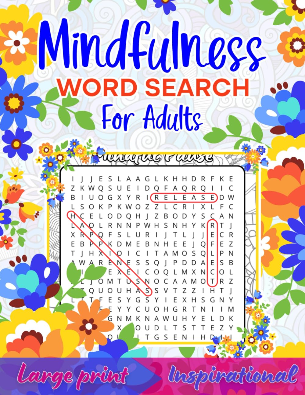 Mindfulness word search for adults: 80 calming and inspirational word ...