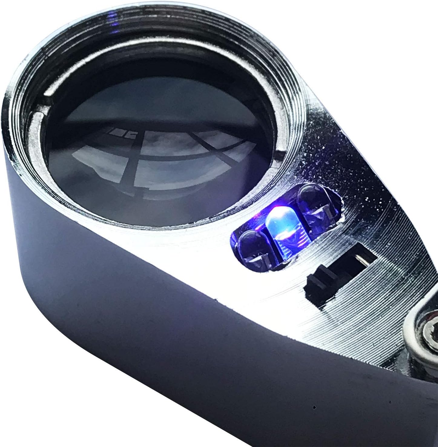 40X Full Metal Jewelry Loop Magnifier,Pocket Folding Magnifying Glass ...