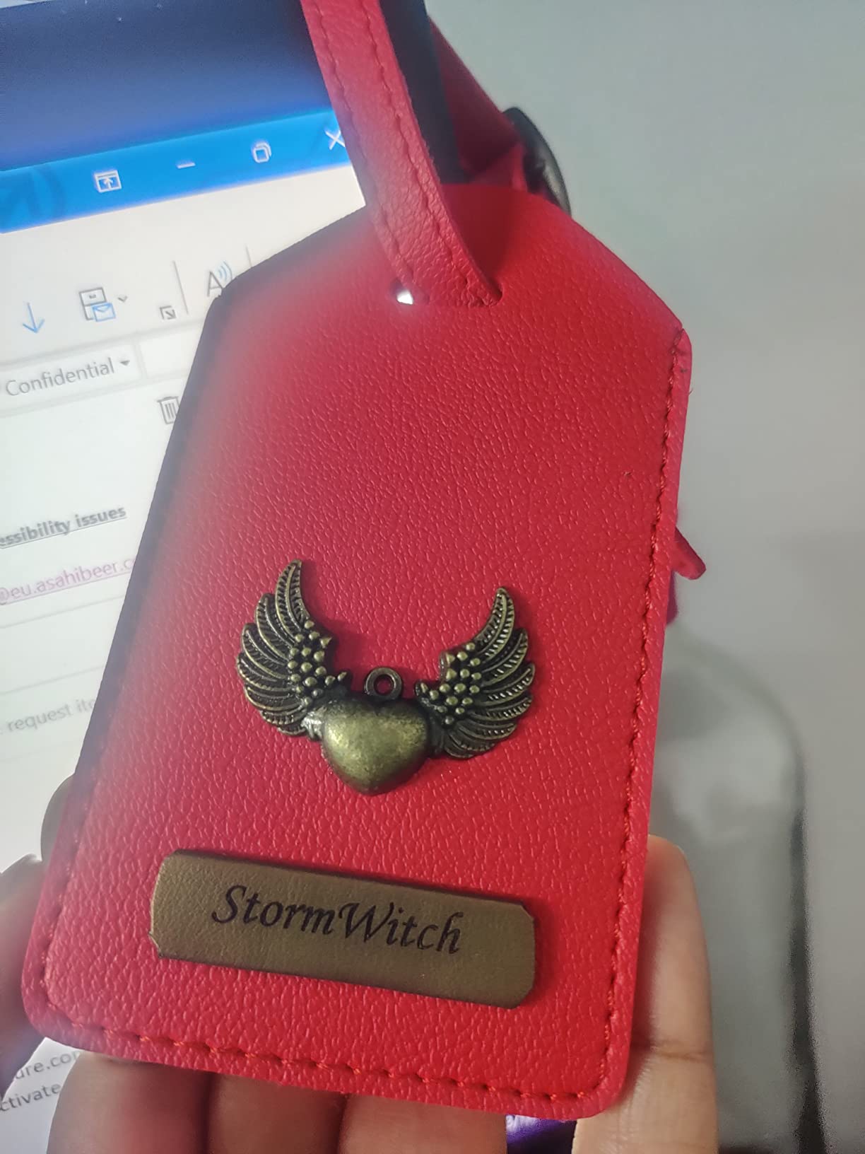 TC The Customizers Red Customized and Personalized Name Engraved ...