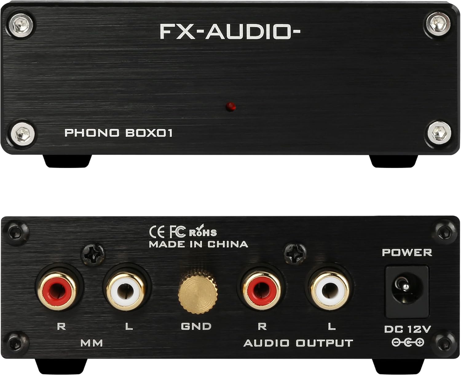 Amazon.com: FXAUDIO BOX01 Phono Turntable Preamp - LP Vinyl Record Player Mini MM Phono ...