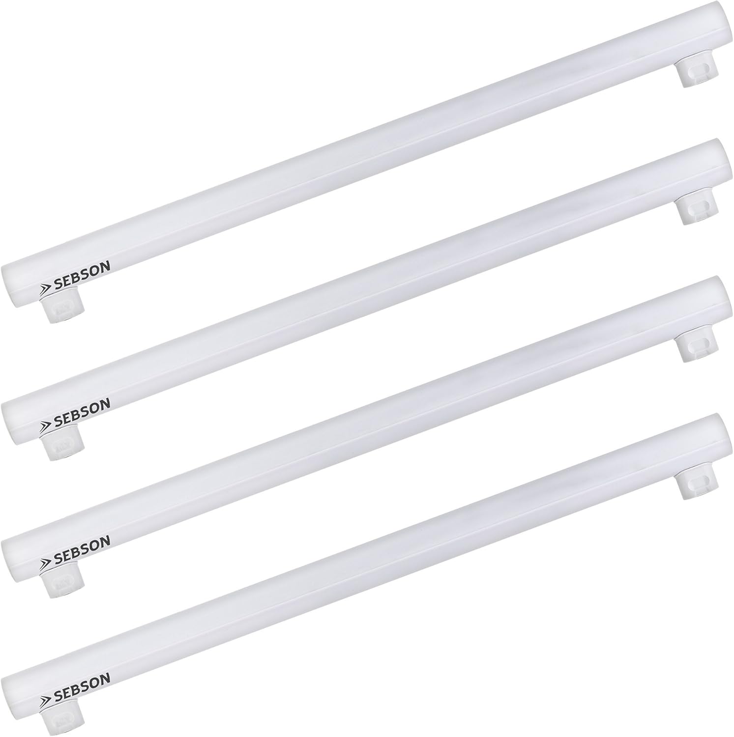 SEBSON S14S LED Light Bulb 8W Warm White 3000K 50cm Length - 4 Pack ...