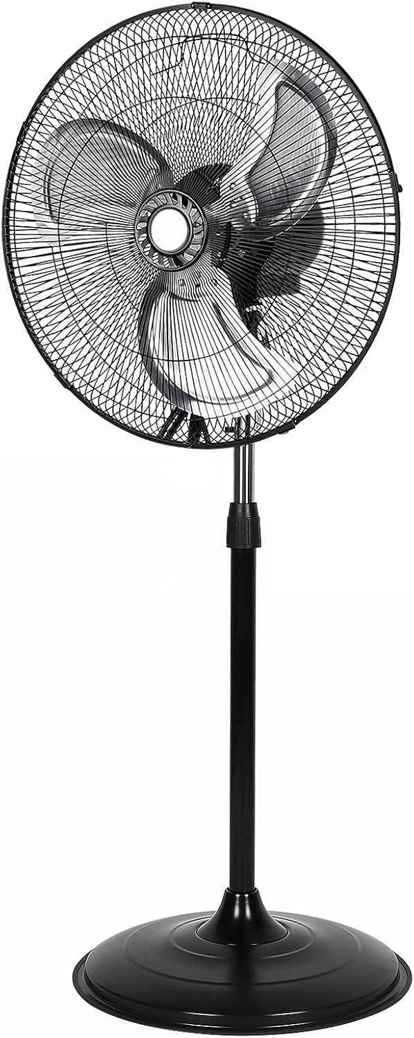 Amazon.com: 18" High Velocity Pedestal Oscillating Fan, 3850 CFM 3 ...