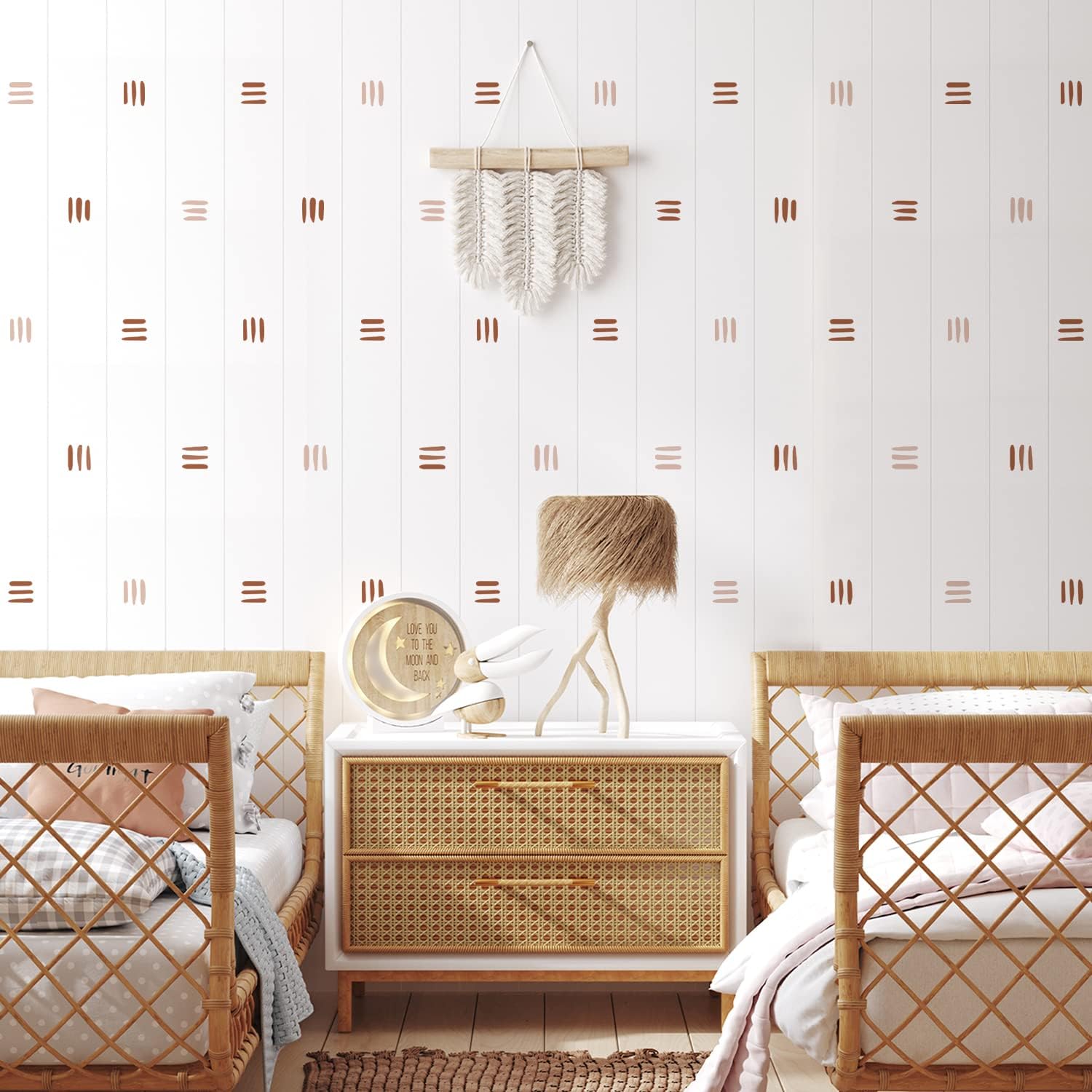 Amazon.com: 120pcs Modern Line Wall Stickers Boho Nursery Kids Living ...