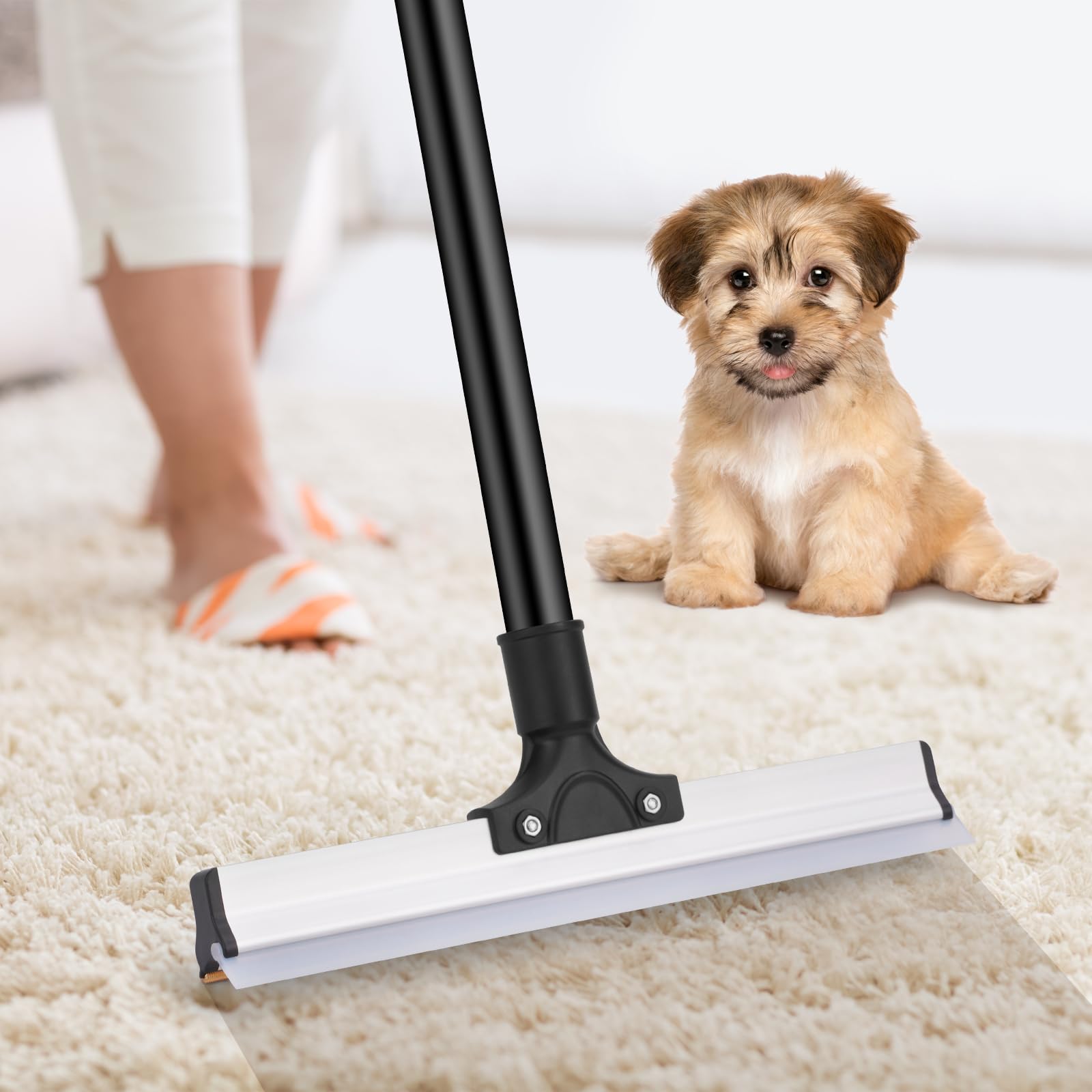 Amazon.com: 57”Carpet Rake Pet Hair Removal Tool, Adjustable Handle Dog ...