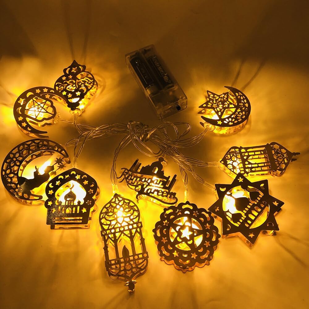 Ramadan Eid String Light, Star Fairy String Lights for Eid Festival ...