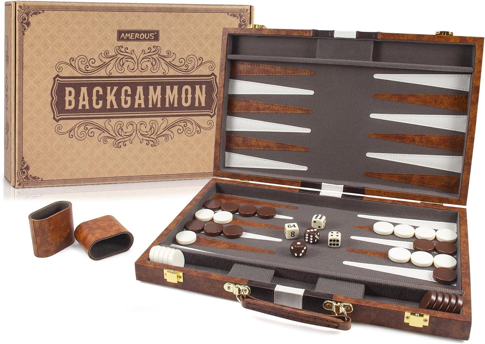 Crazy Games Backgammon Set - 2 players Classic Backgammon Sets for ...