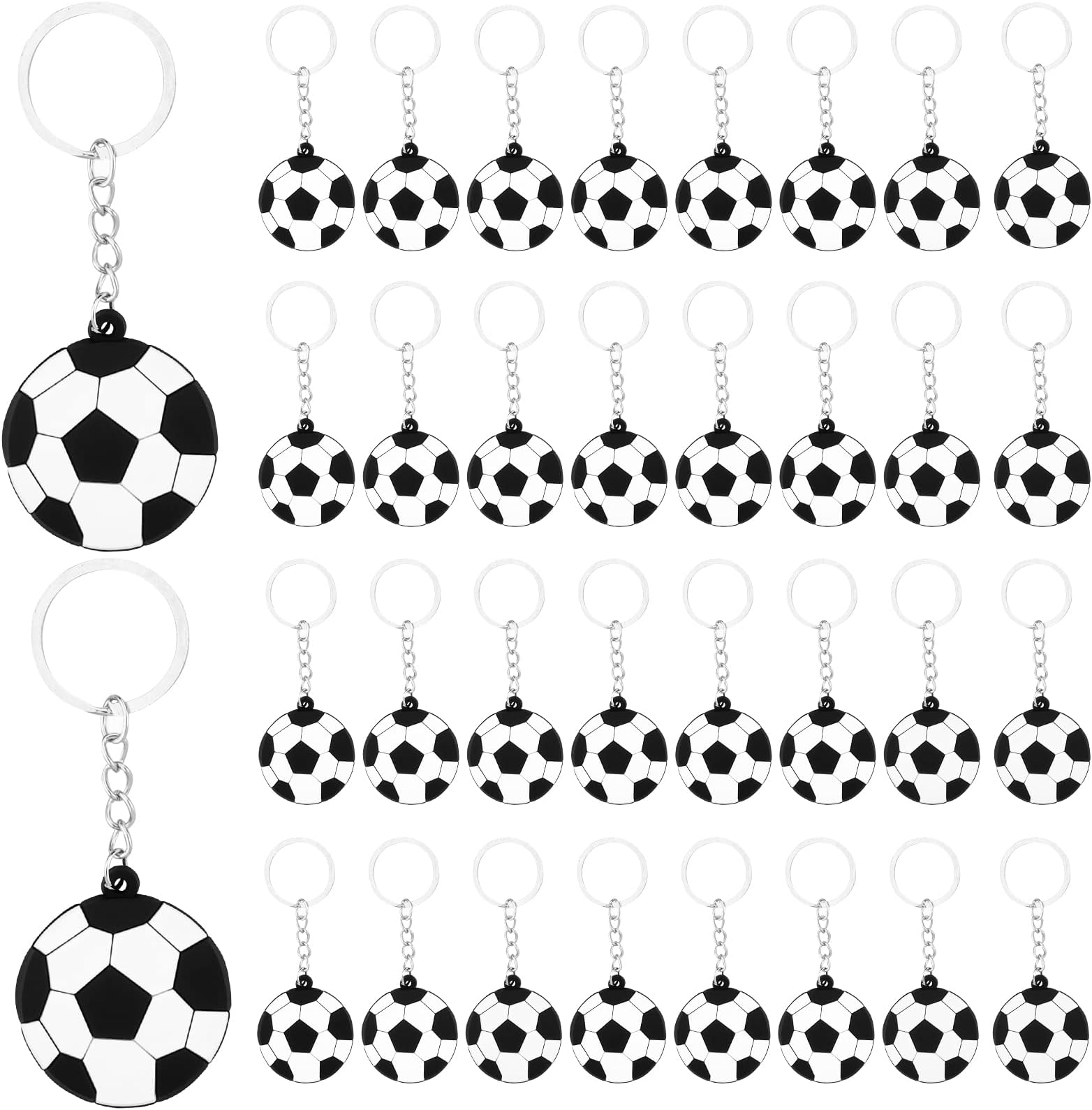 Amazon.com: Taiyin 18 Pack Large Size Soccer Acrylic Keychain Bulk with ...