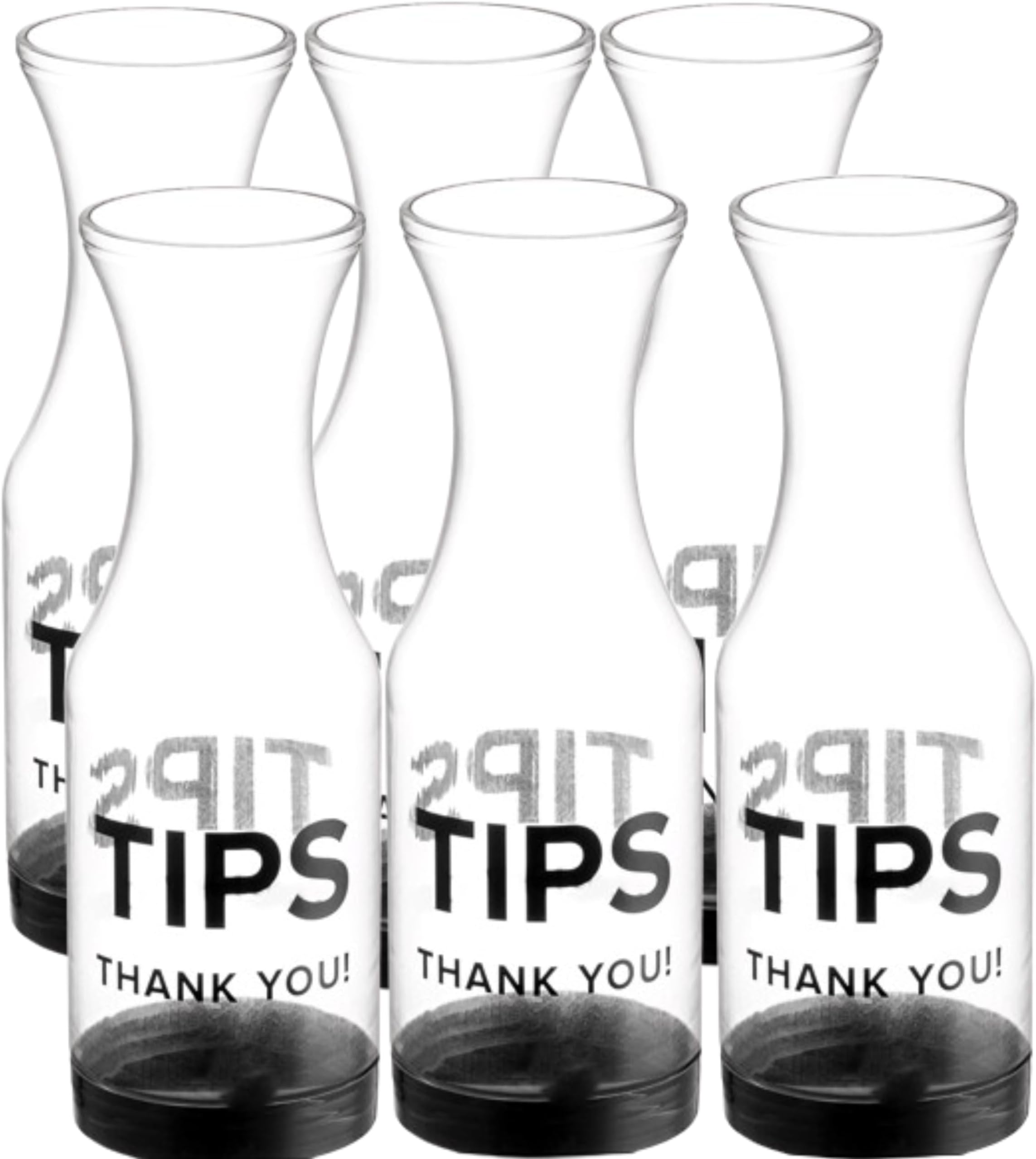 Amazon.com: Tip Jar for bartenders and restaurants | Clear SAN plastic ...