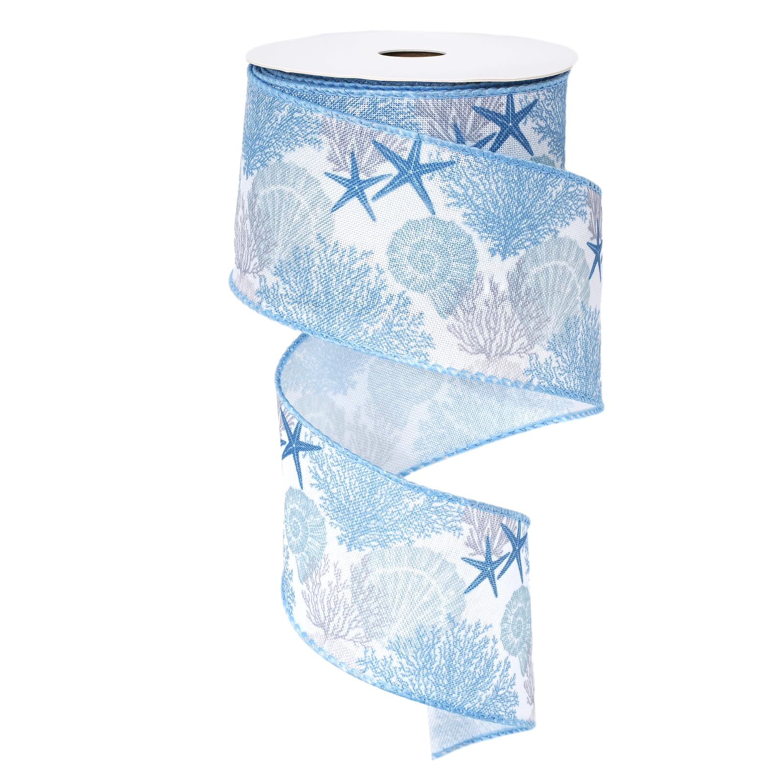 Amazon.com: JarThenaAMCS Summer Wired Edge Ribbon Starfish Coral Craft ...