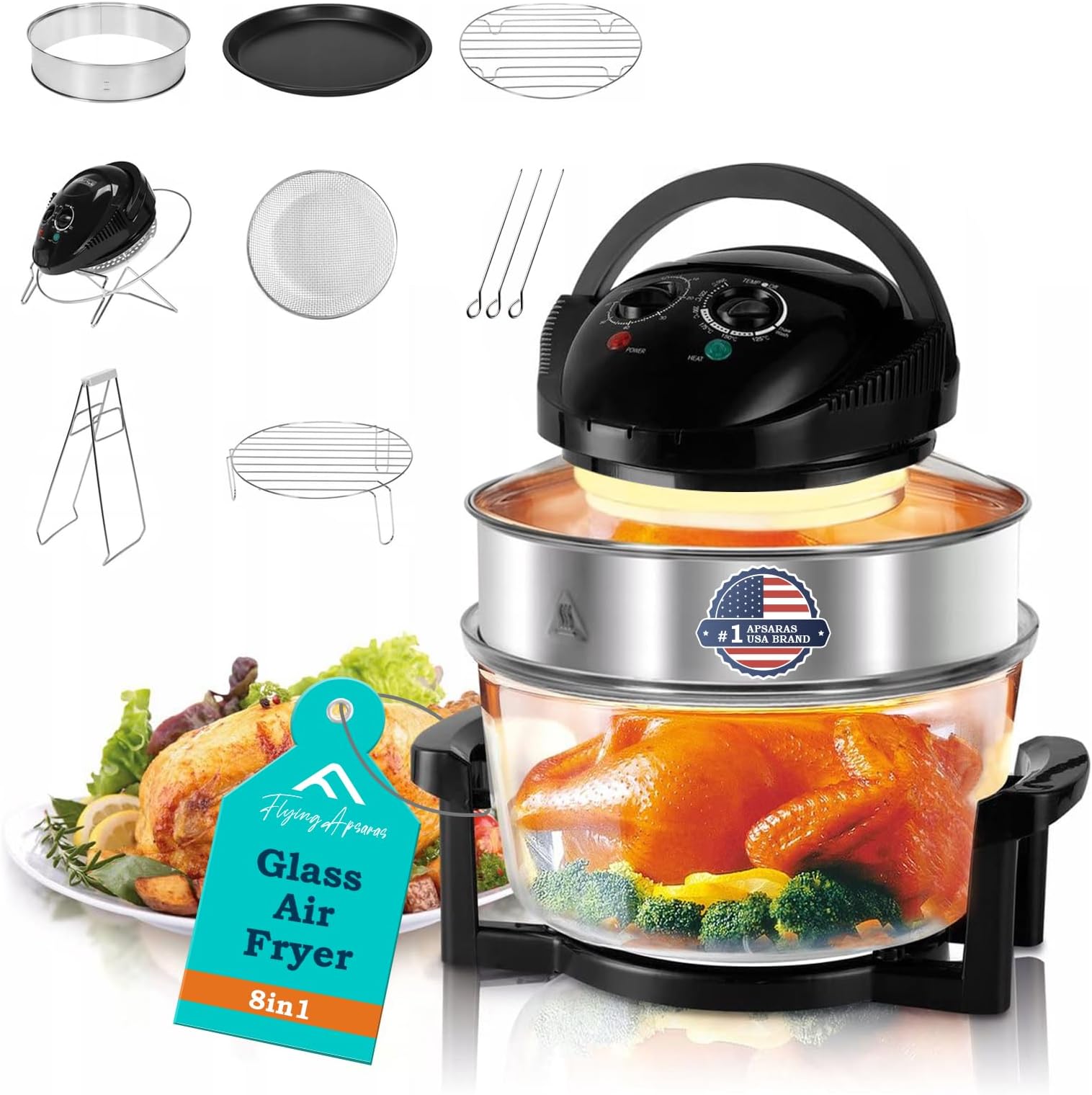 Amazon.com: Air Fryer - Halogen Oven with 12 to 17 Quart Capacity ...