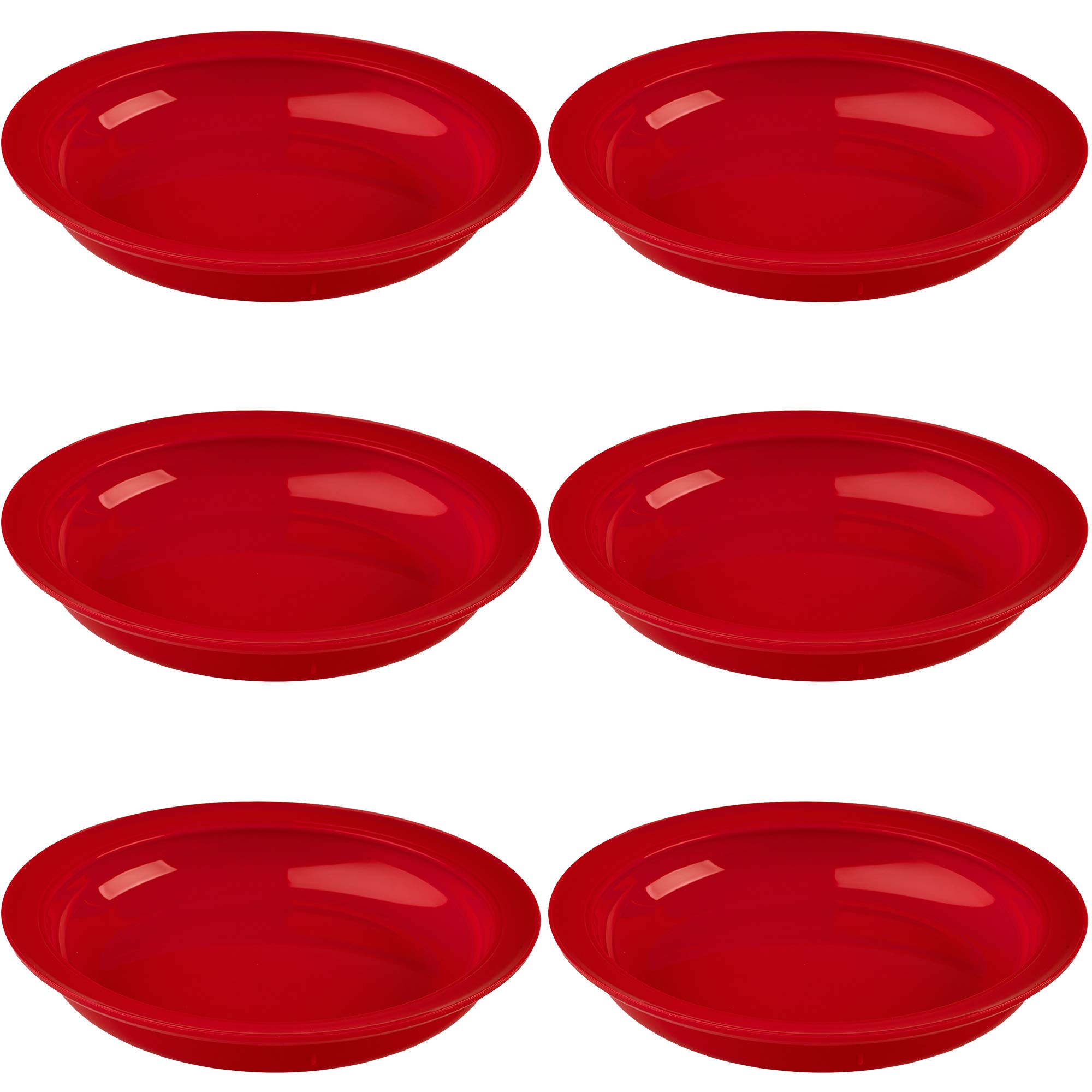 Amazon.com: Providence Spillproof Inner Lip Plate - 9" Red - 6 Pack ...