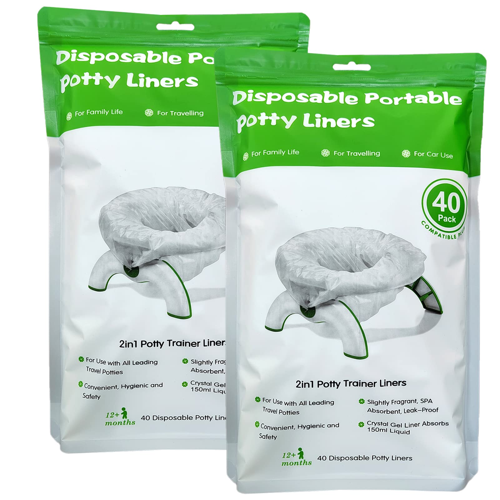 Amazon.com : 80 Disposable Potty Bags, Potty Liners Compatible with OXO ...