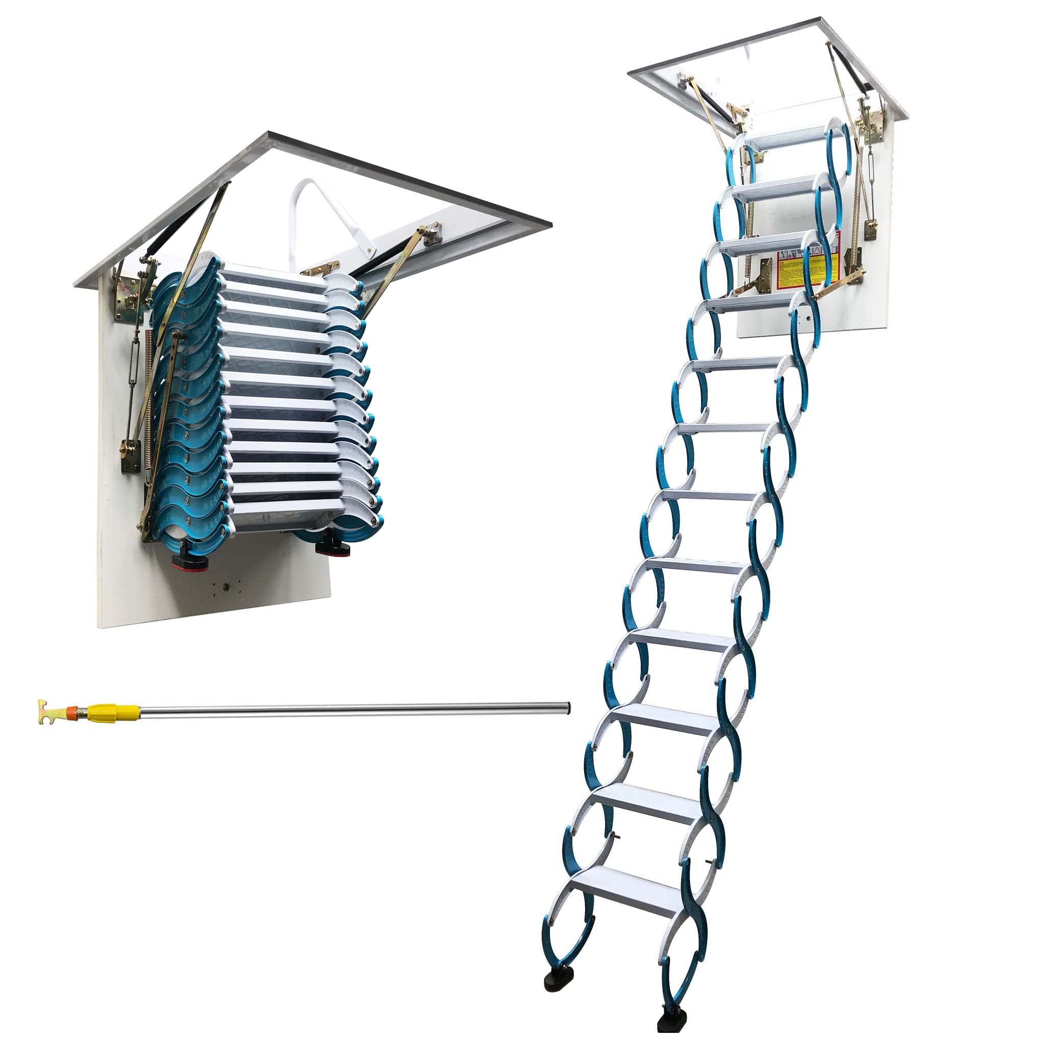 INTSUPERMAI Attic Ceiling Ladder Retractable Attic Folding Extension ...